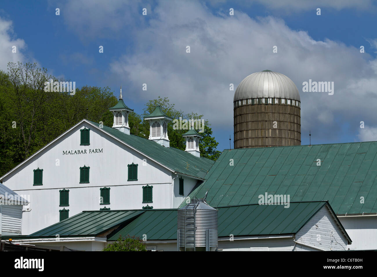 American Malabar Farm and a barn silo State Park in Ohio OH USA US ...
