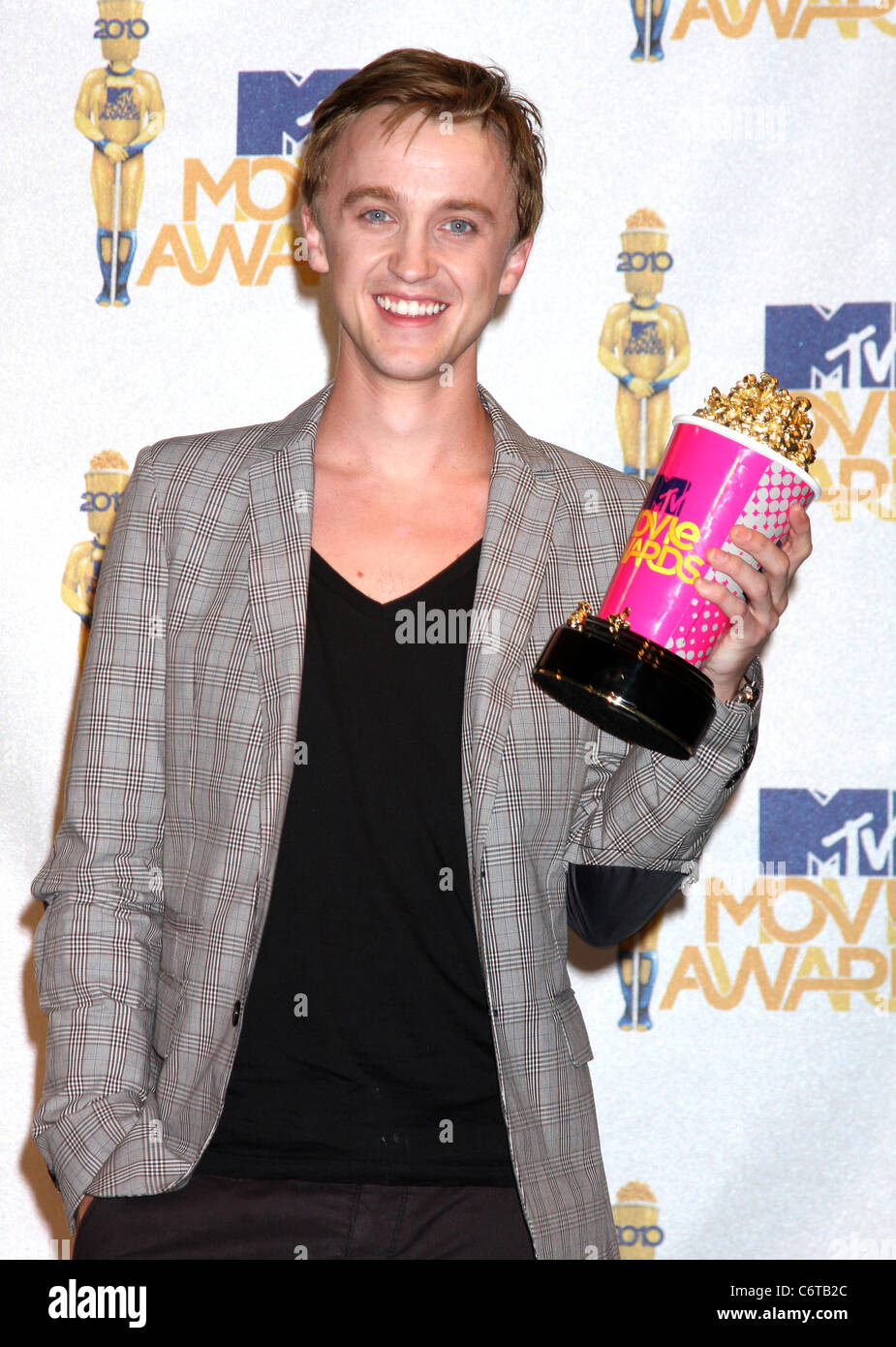 Tom felton at the 2010 mtv movie awards hi-res stock photography and ...