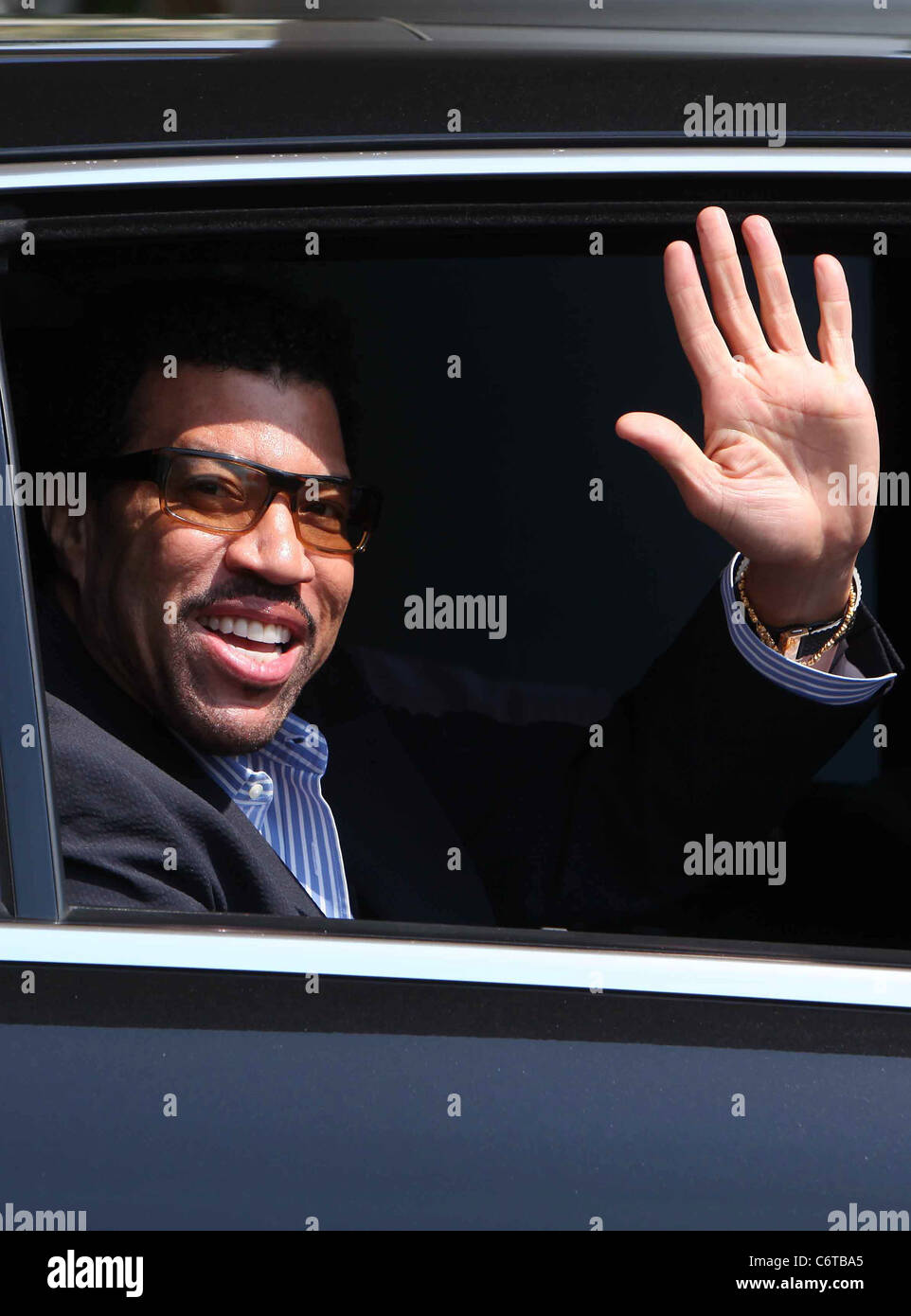 US singer Lionel Richie outside the Martinez Hotel Celebrities at the ...