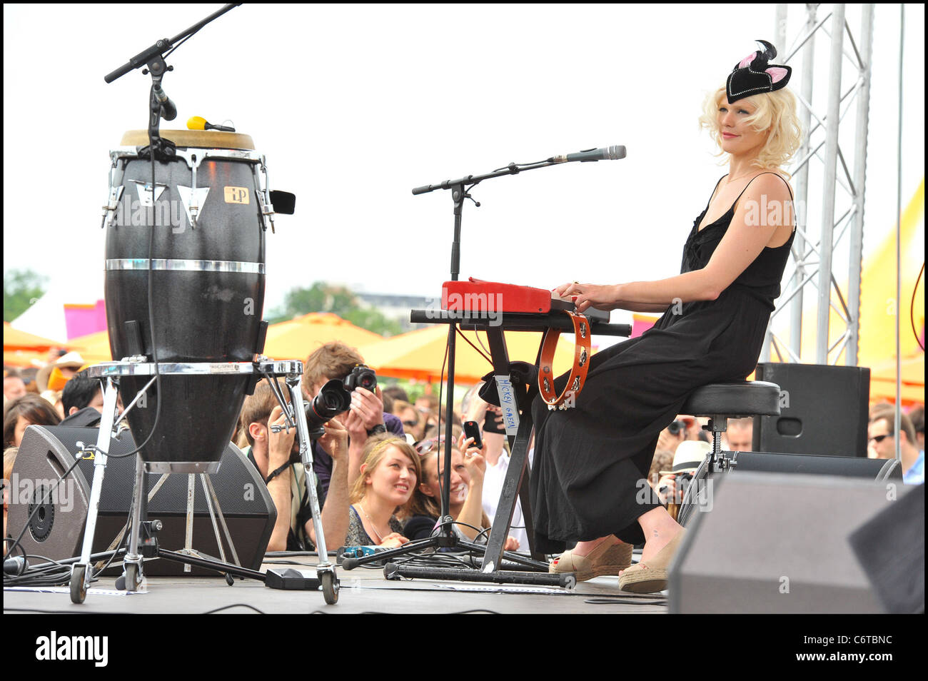 Australian pop singer Micky Green performs at the 161st Prix de Diane ...