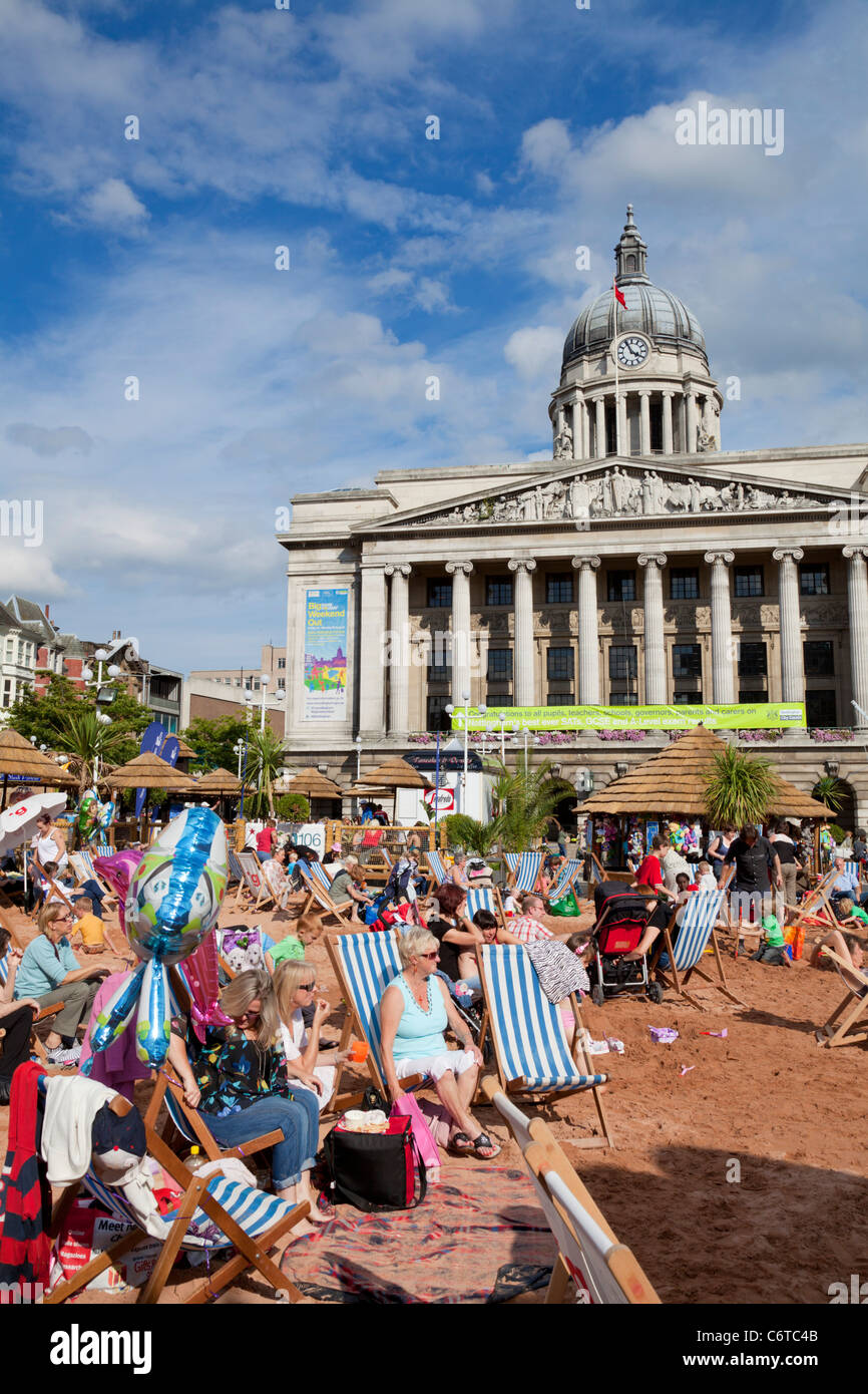 nottingham beach old market square city centre nottinghamshire england ...