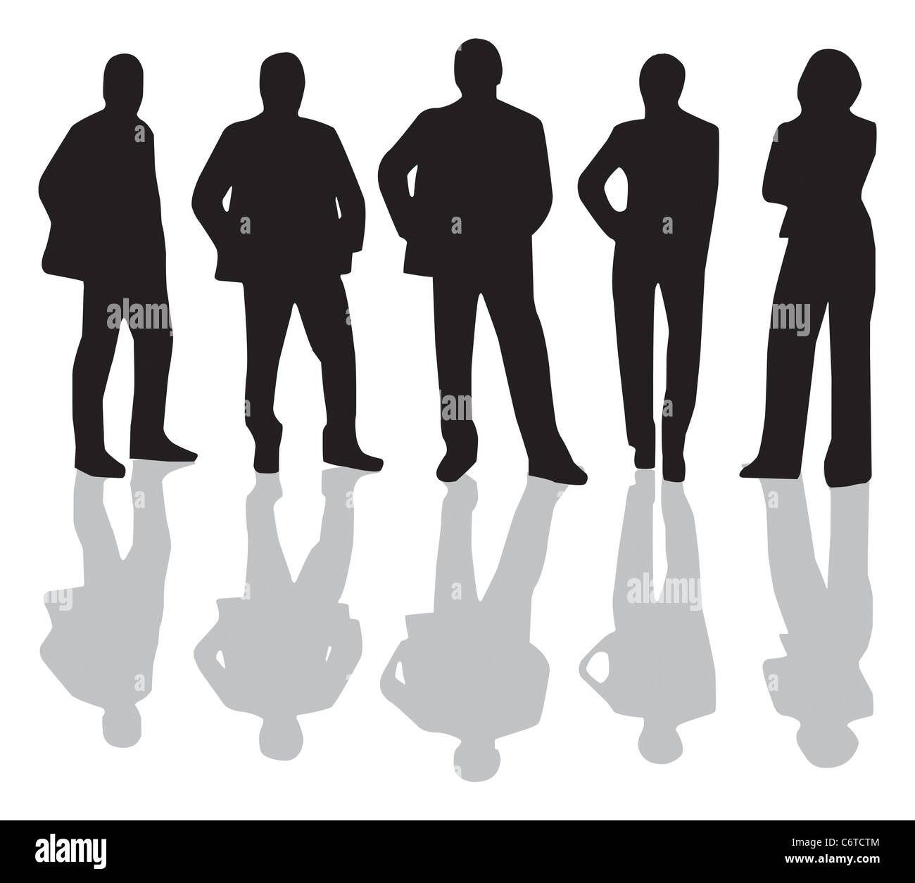 office suited silhouette of people Stock Photo - Alamy