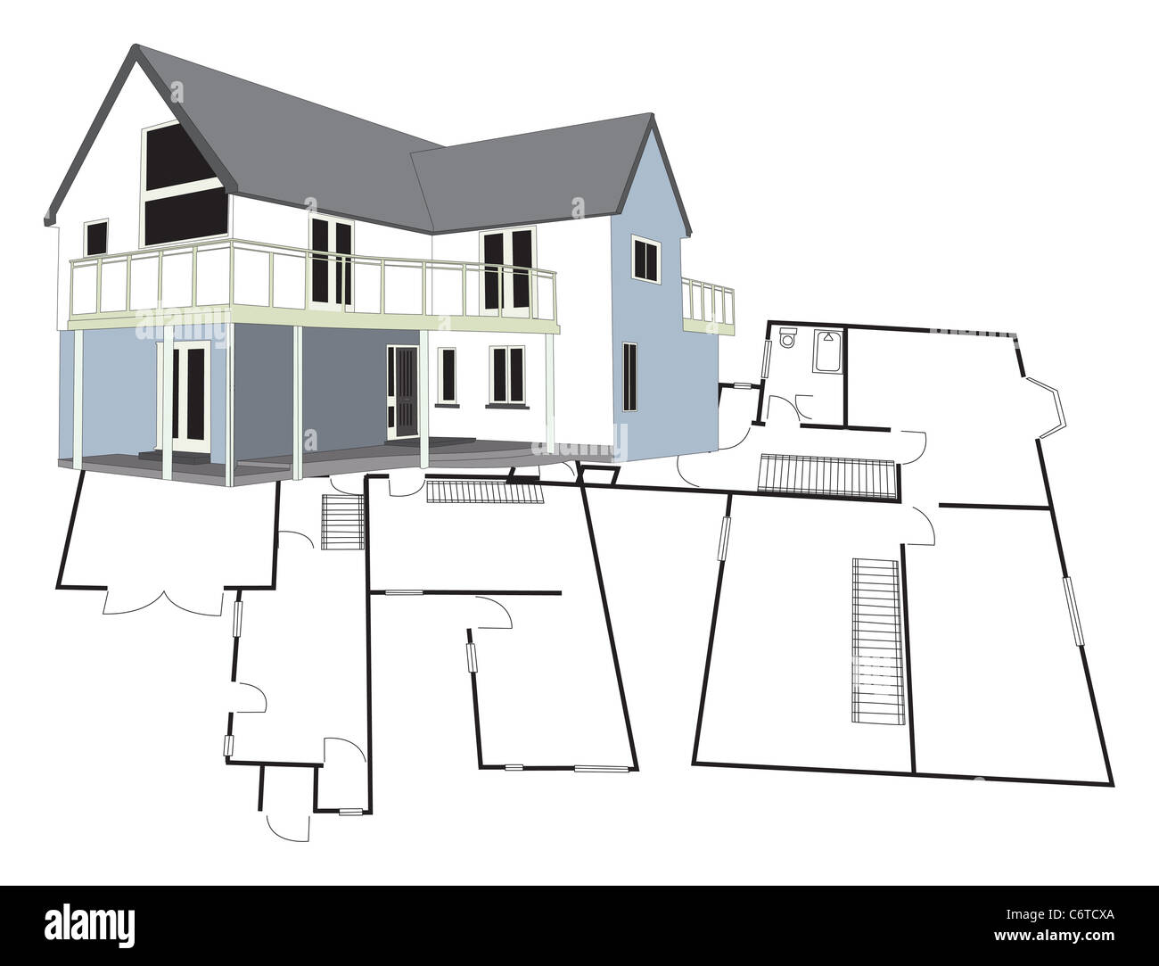 Floor plans Cut Out Stock Images & Pictures - Alamy