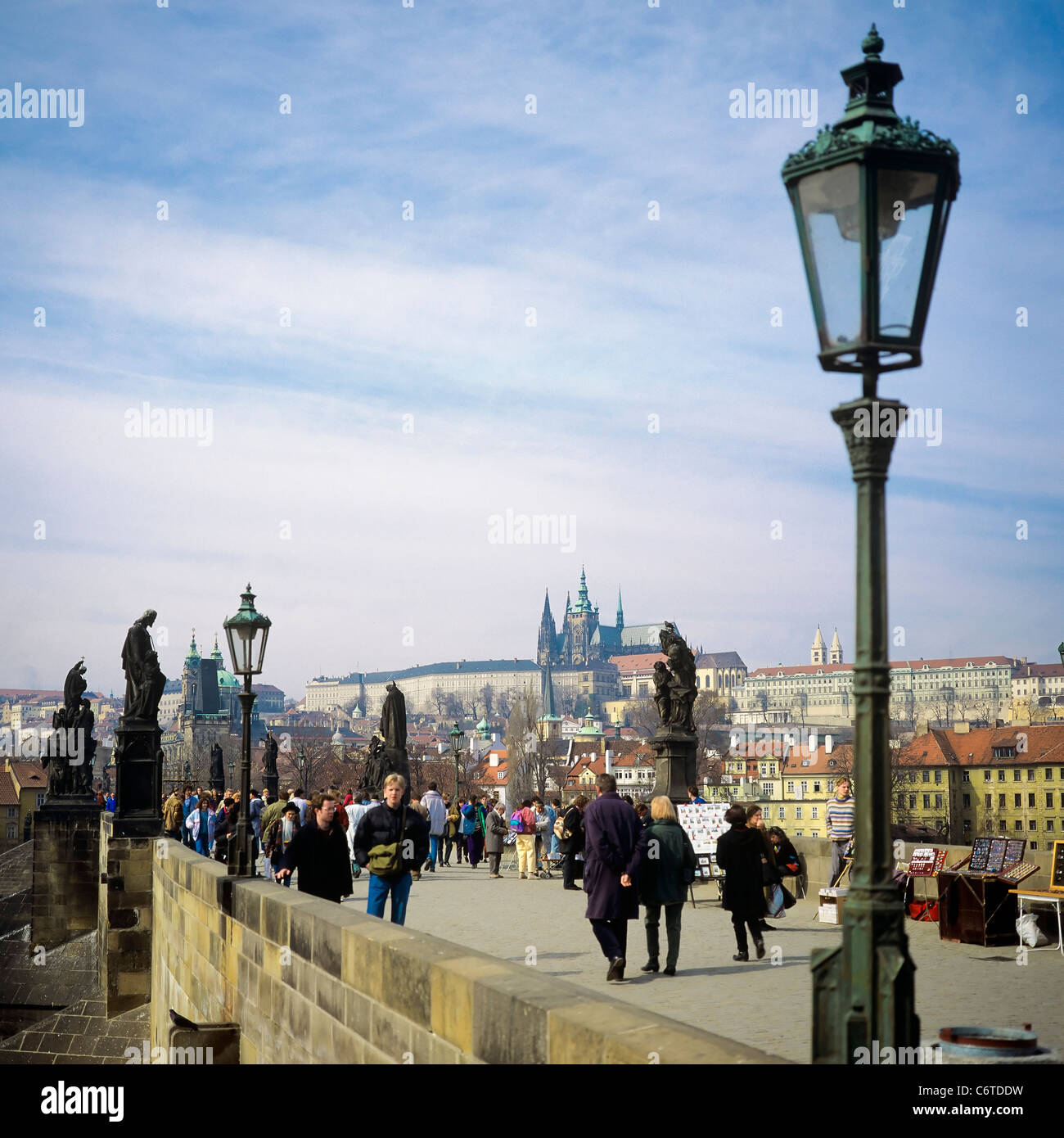 Prague bridge strolling hi-res stock photography and images - Alamy