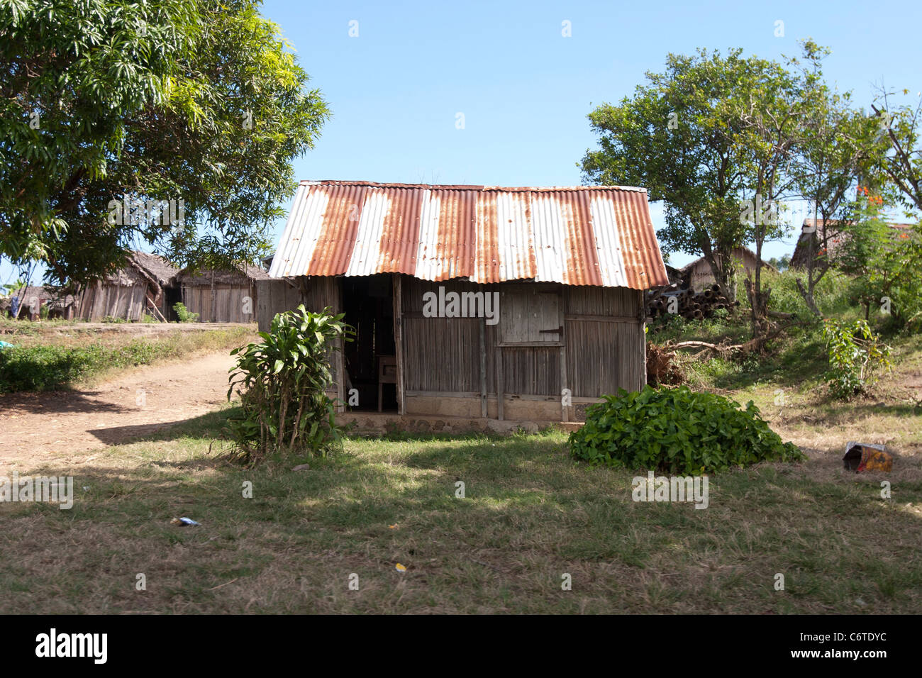 House hut in Nosy Be island, Madagascar, geography Africa Stock Photo ...