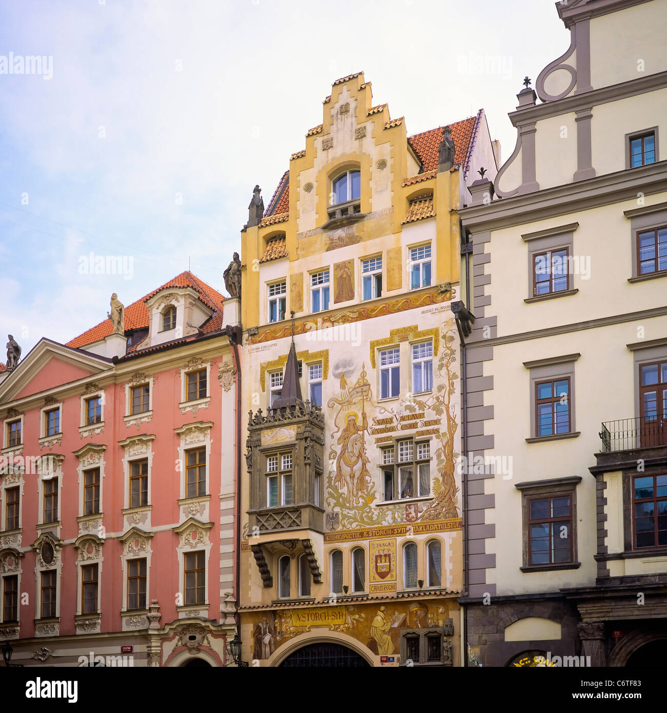 The Storch House, the House of the Stone Madonna, old town square ...