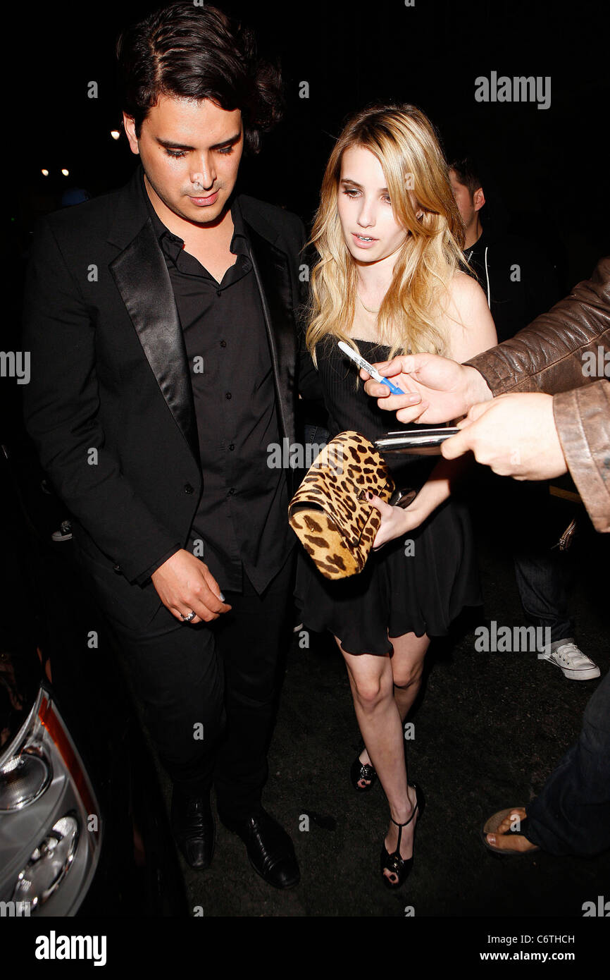 Emma Roberts and friends Celebrities outside Las Palmas club in ...