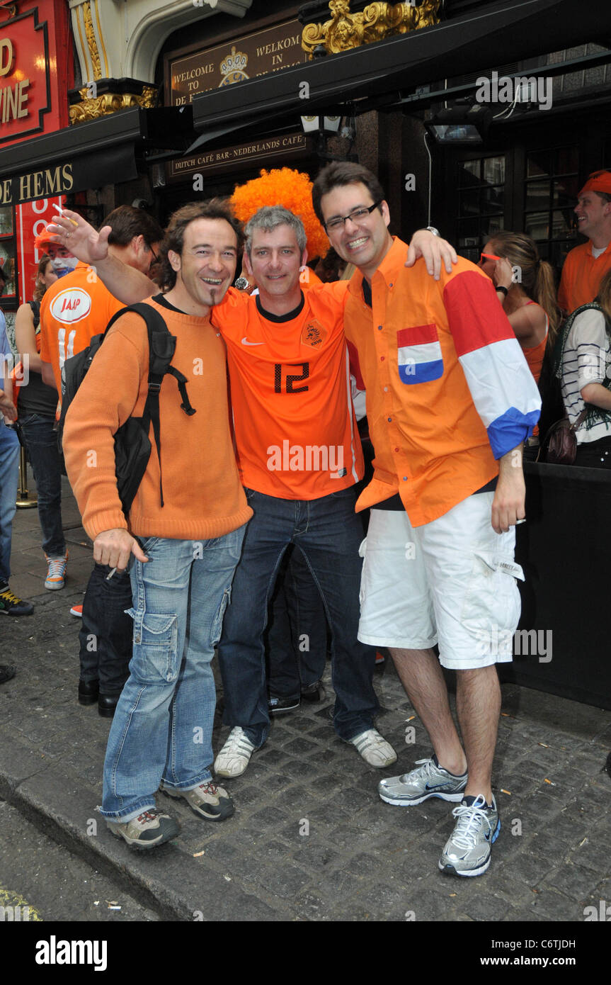 Dutch football fans gather at the De Hems pub in central London ahead ...