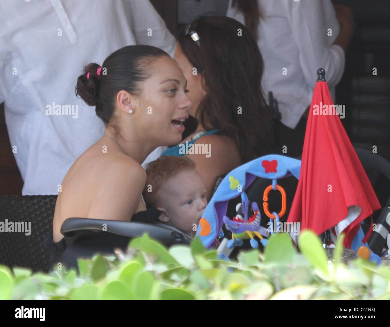 Boris Becker and wife Lilly with their son Amadeus enjoying their ...