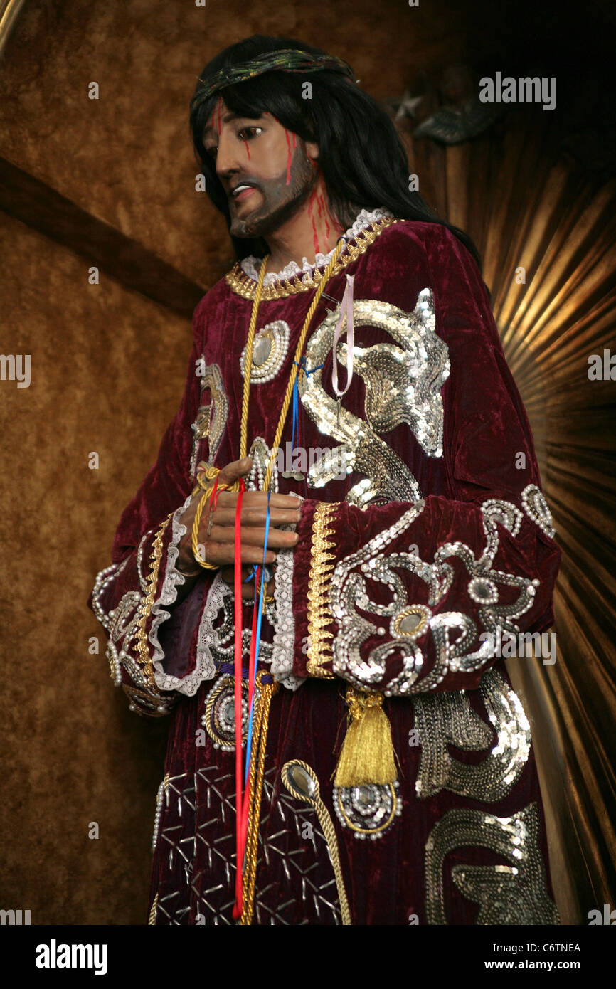 Latin american depiction of Jesus Christ seen in a traditional church ...