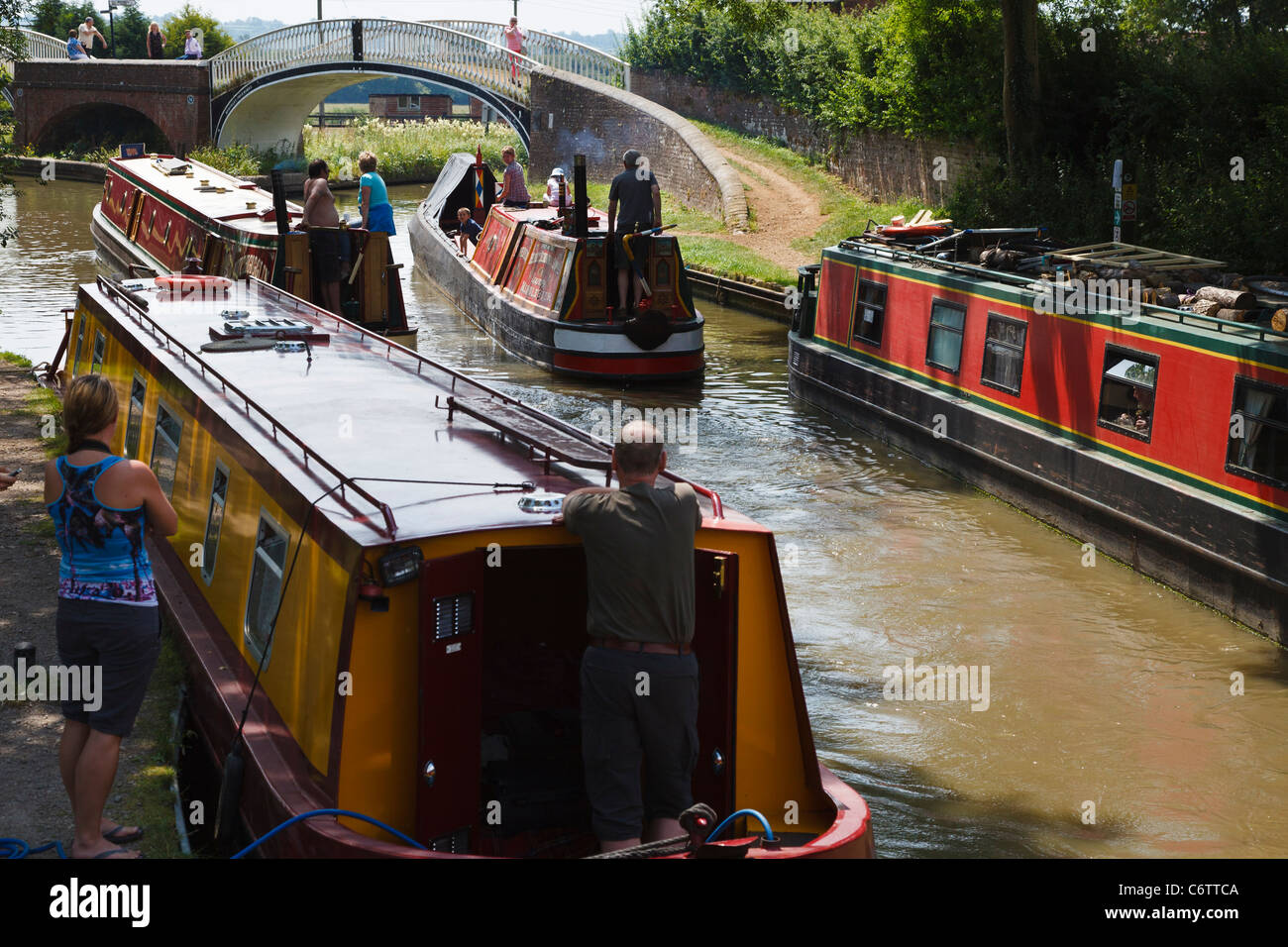 Junction of the oxford canal and grand union canal hi-res stock ...