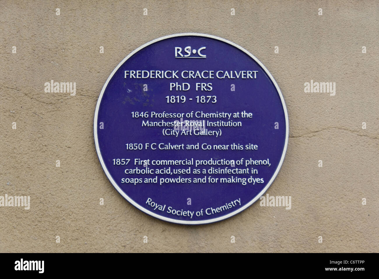 Frederick Calvert Blue Plaque High Resolution Stock Photography and ...