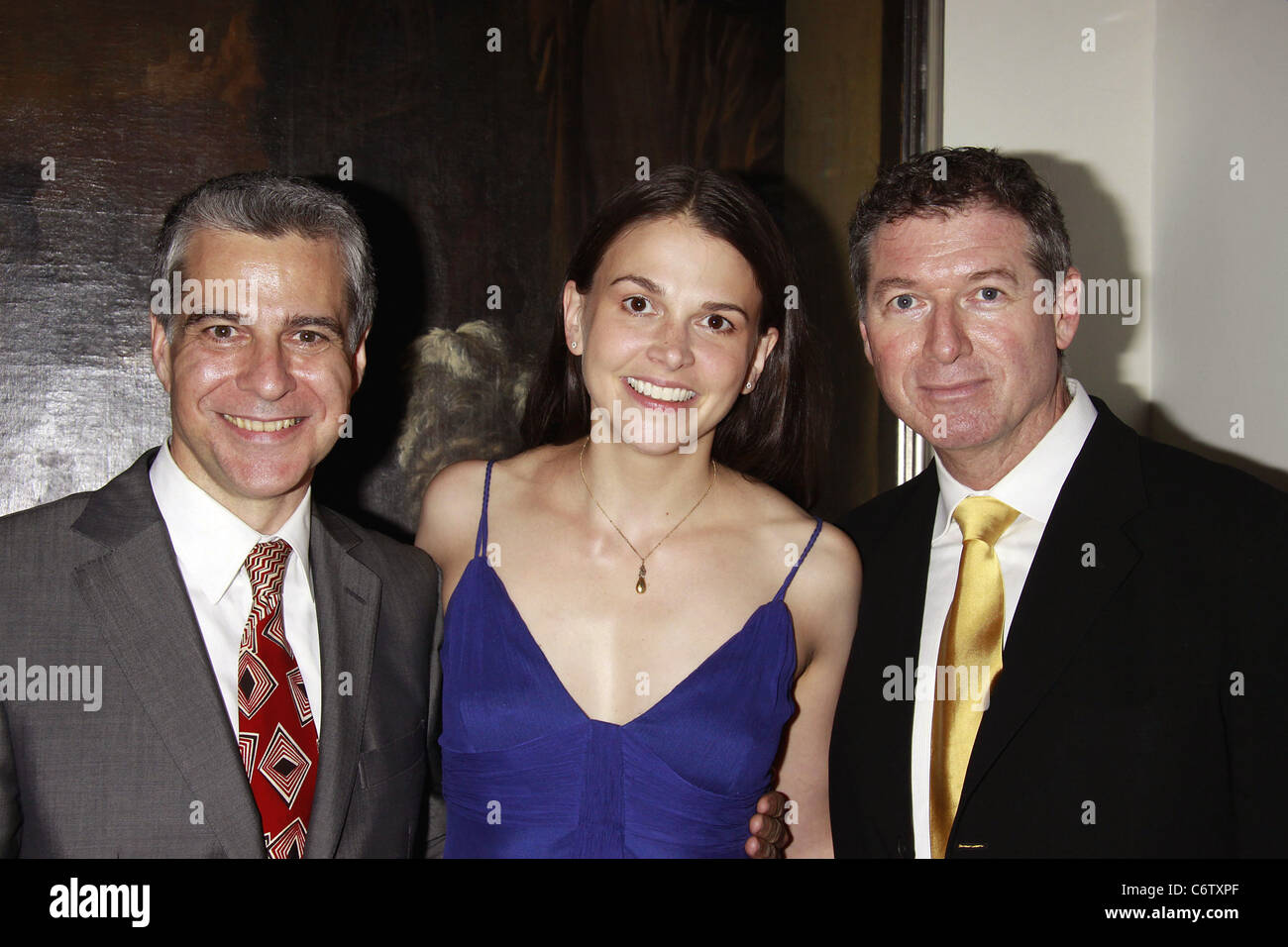 Mark Waldrop, Sutton Foster, and Michael Rafter Opening night reception ...