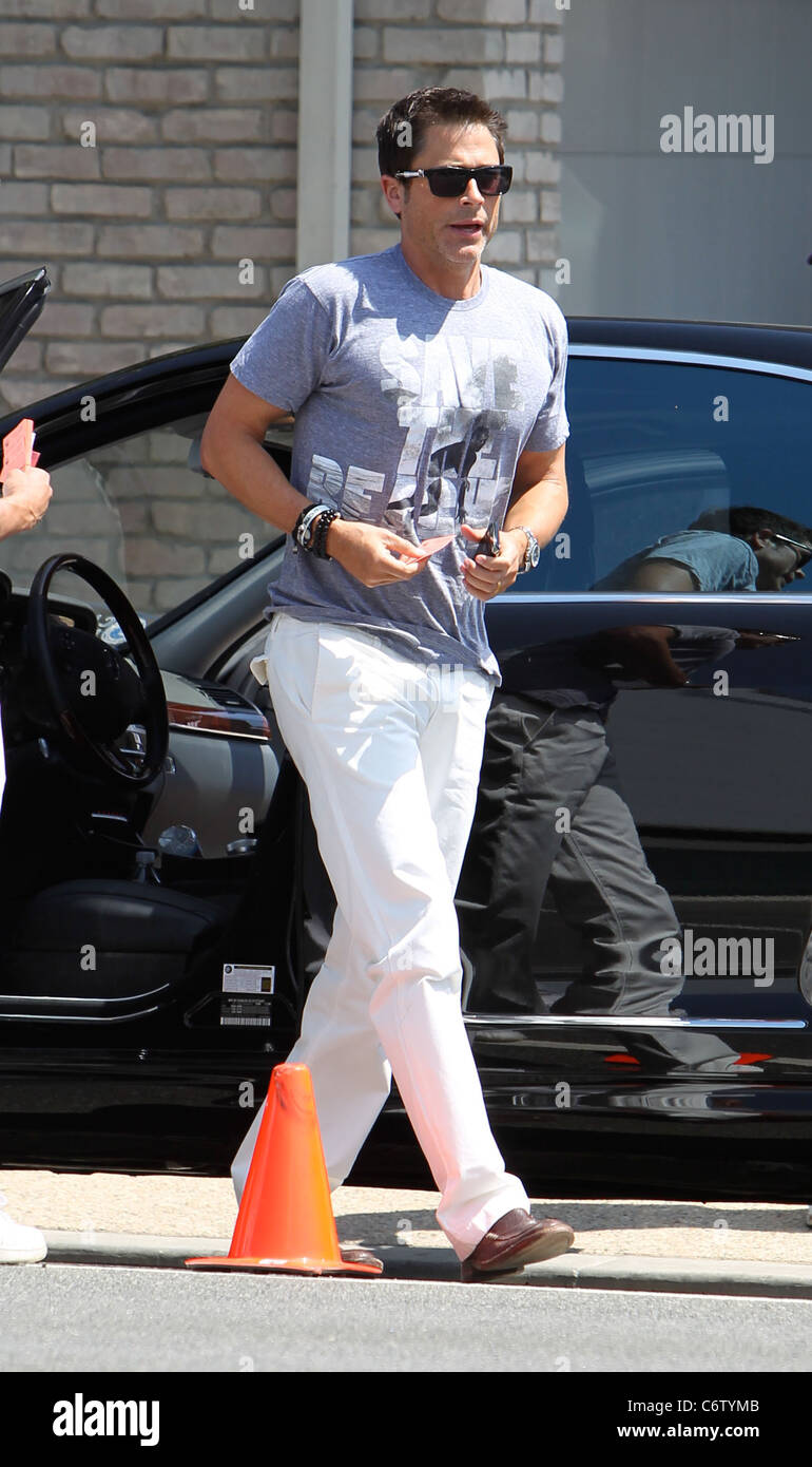Rob Lowe attends a party at a house in Mailbu on the Pacific Coast ...