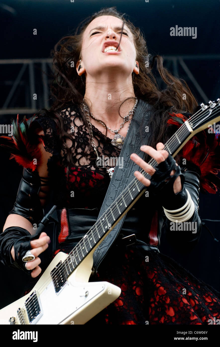Halestorm performing at Rock on the Range 2010 at Crew Stadium - Day 1 ...