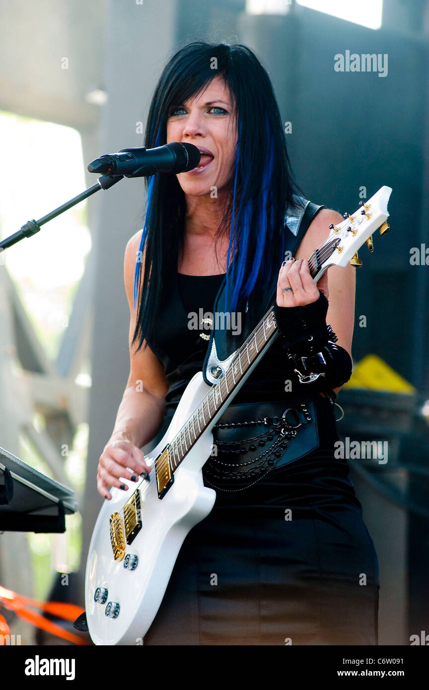 Skillet performing at Rock on the Range 2010 at Crew Stadium - Day 1 ...