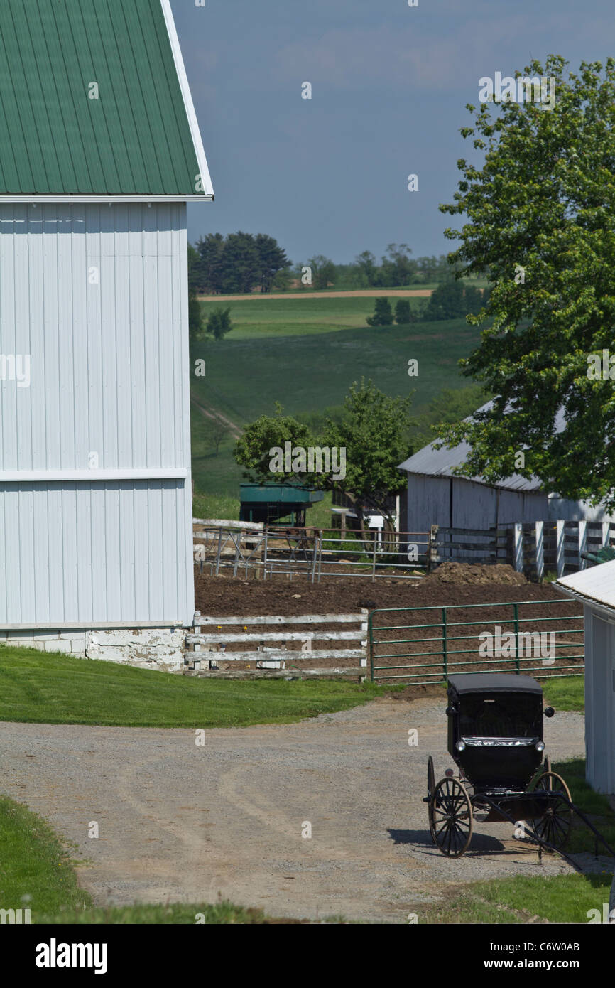 Vew of Amish country in Ohio OH USA American Amish community US living ...