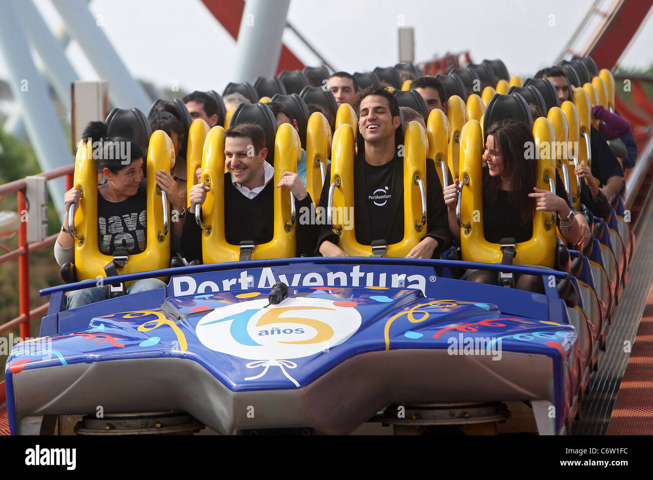 Cesc Fabergas visits PortAventura theme park to mark it's 15th ...