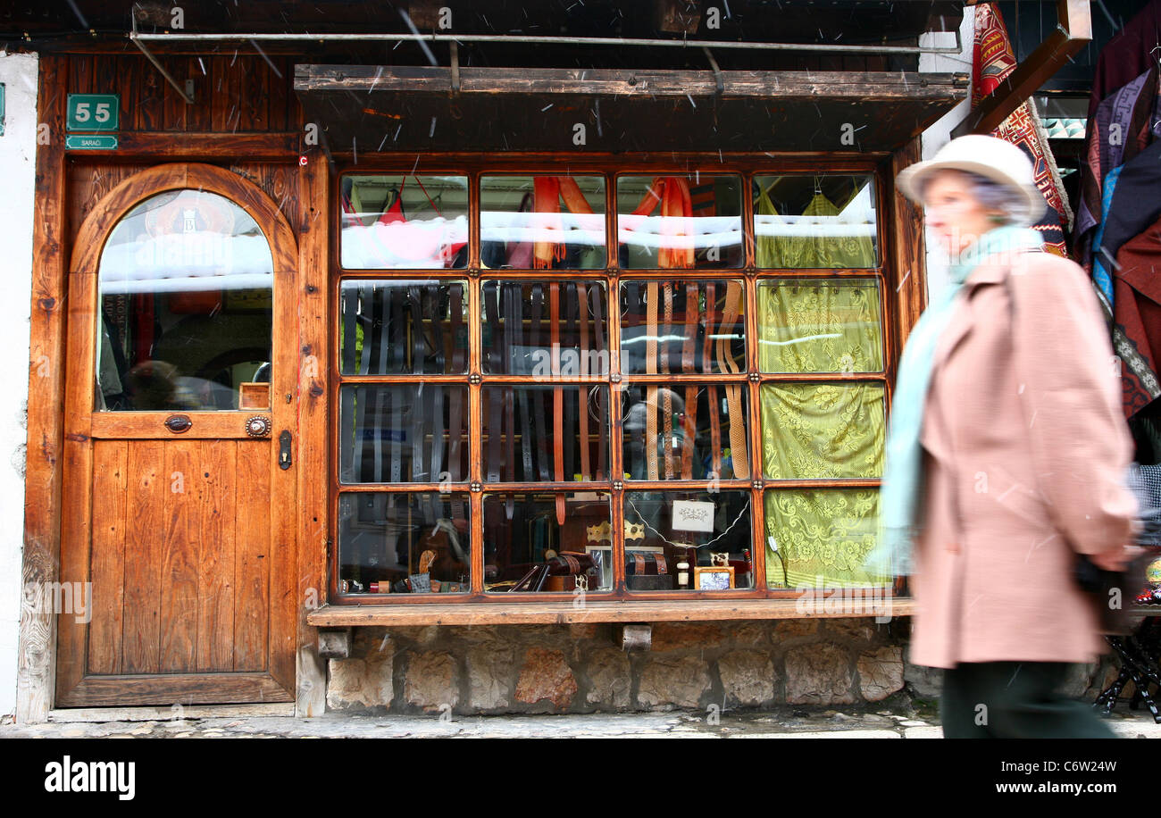 Scenes from Sarajevo in Bosnia in 2009: shops Stock Photo - Alamy