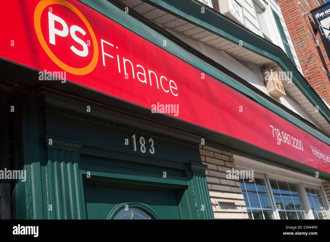 A PS Finance store is pictured in New York City, NY Sunday July 31 ...