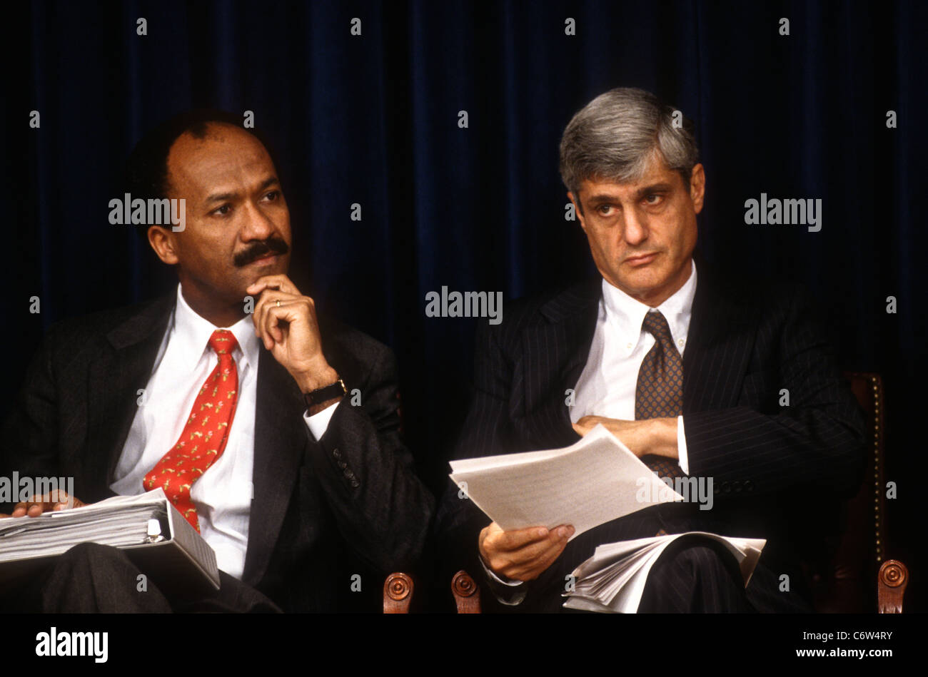 Treasury Secretary Robert Rubin and Franklin Raines Director of the ...