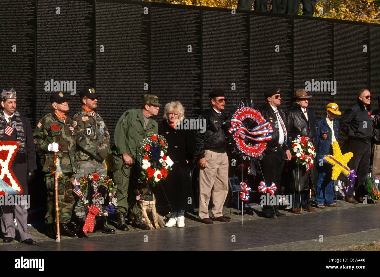 Vietnam veterans attend a Veterans Day ceremony at the Vietnam Veterans ...
