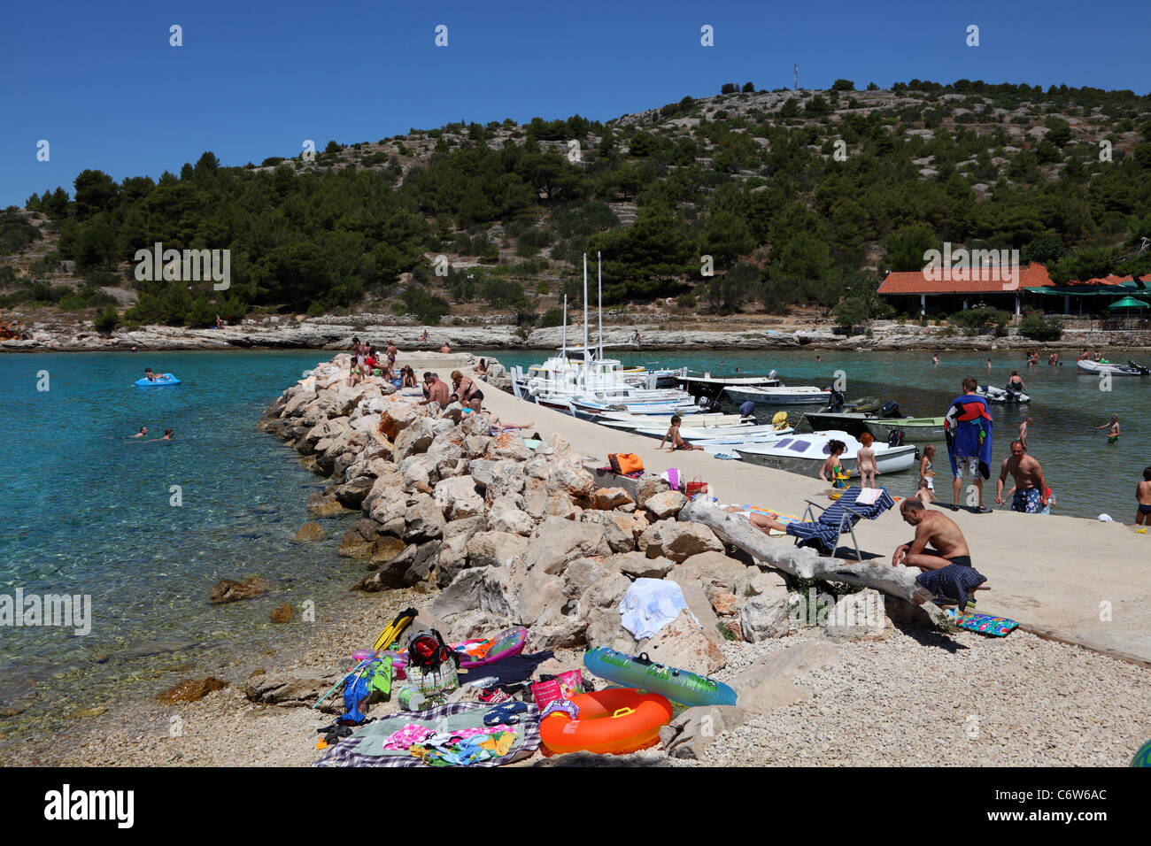 Adriatic beach in Murter, Croatia Stock Photo - Alamy