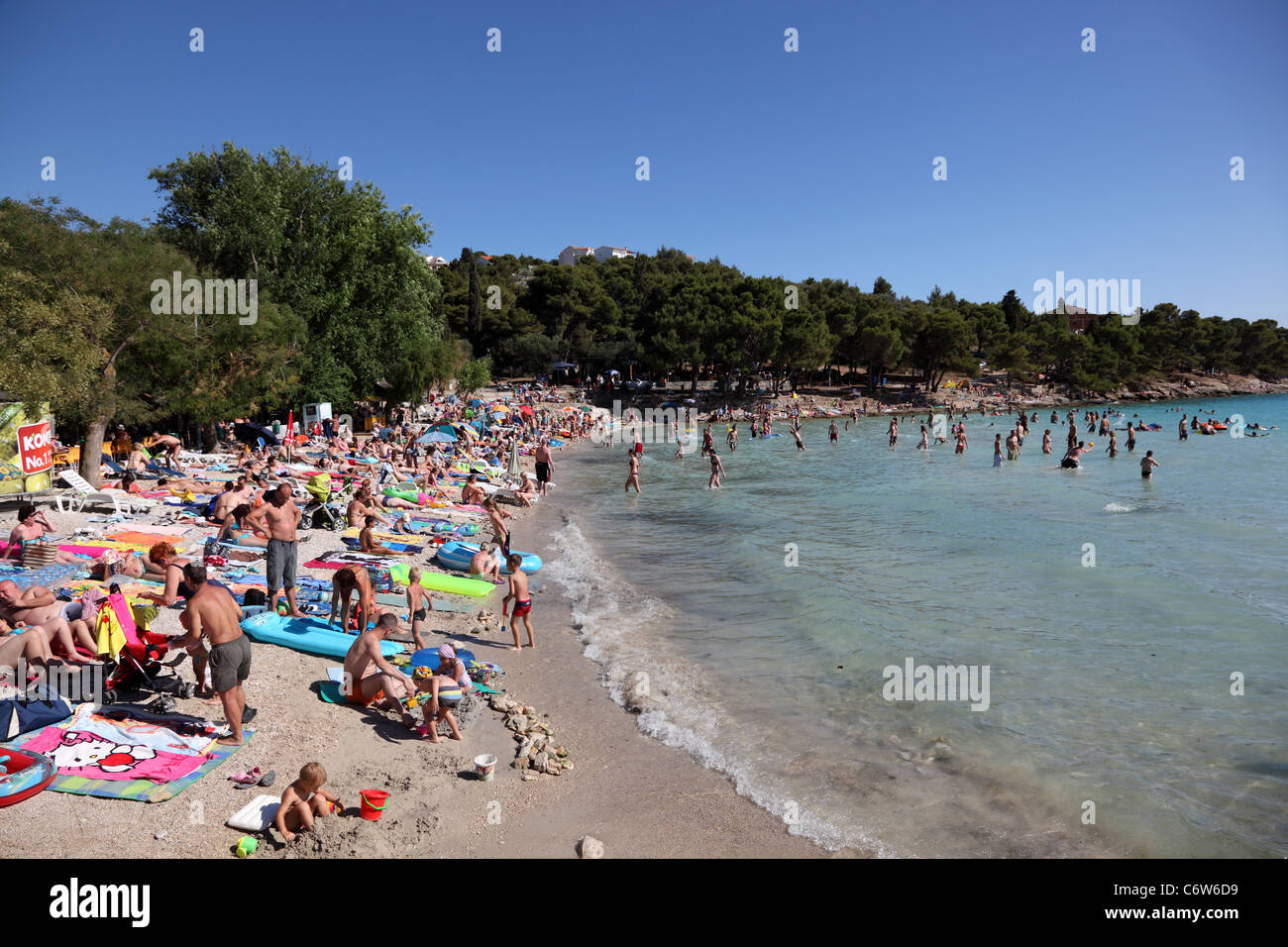 Adriatic beach Slanica on the Murter in Croatia Stock Photo - Alamy