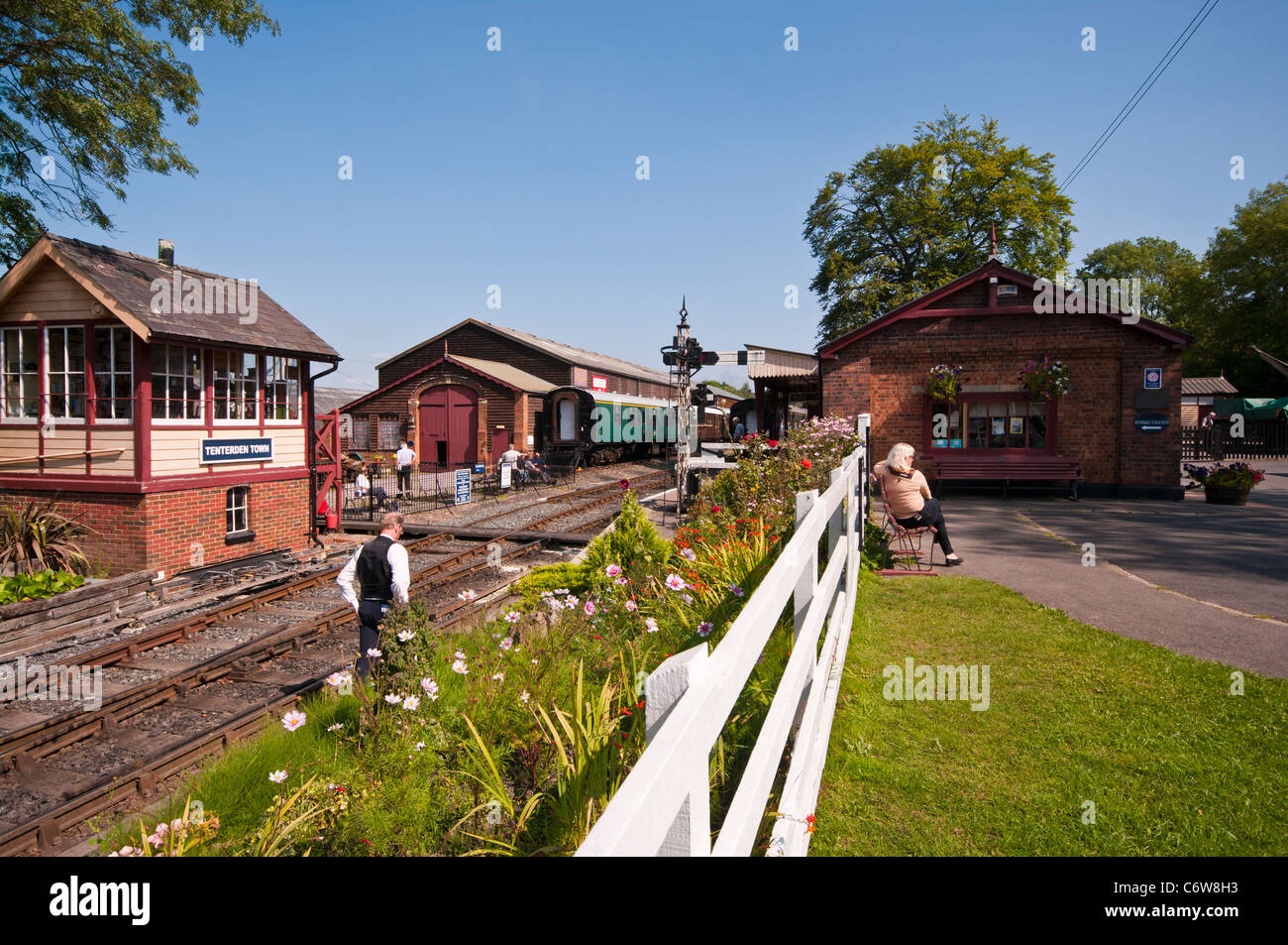 Kent And & East Sussex Steam Railway Train Station Tenterden Kent Stock ...