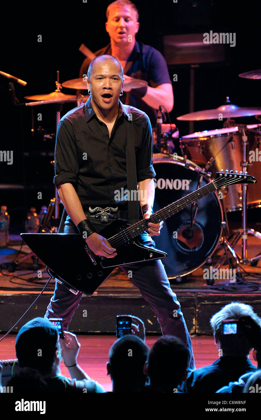 Danko Jones of band 'Danko Jones' performing live on stage at The Mod ...