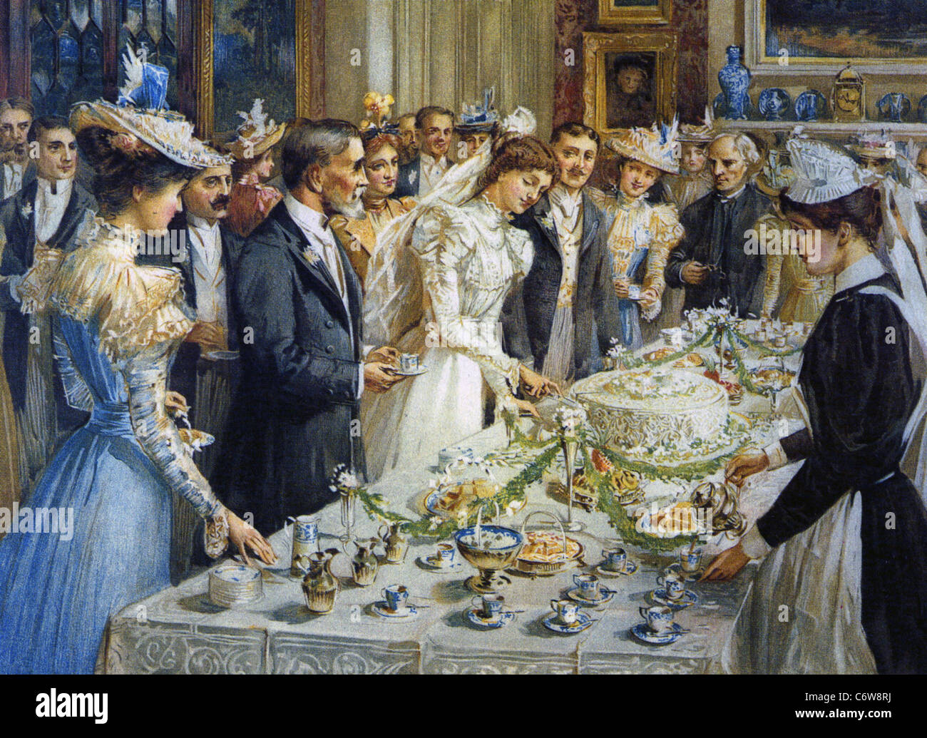 VICTORIAN WEDDING RECEPTION about 1890 Stock Photo - Alamy