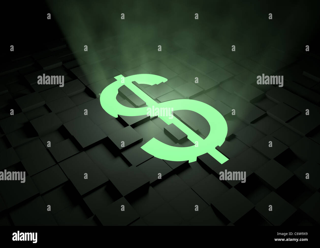 render of a glowing dollar symbol Stock Photo - Alamy
