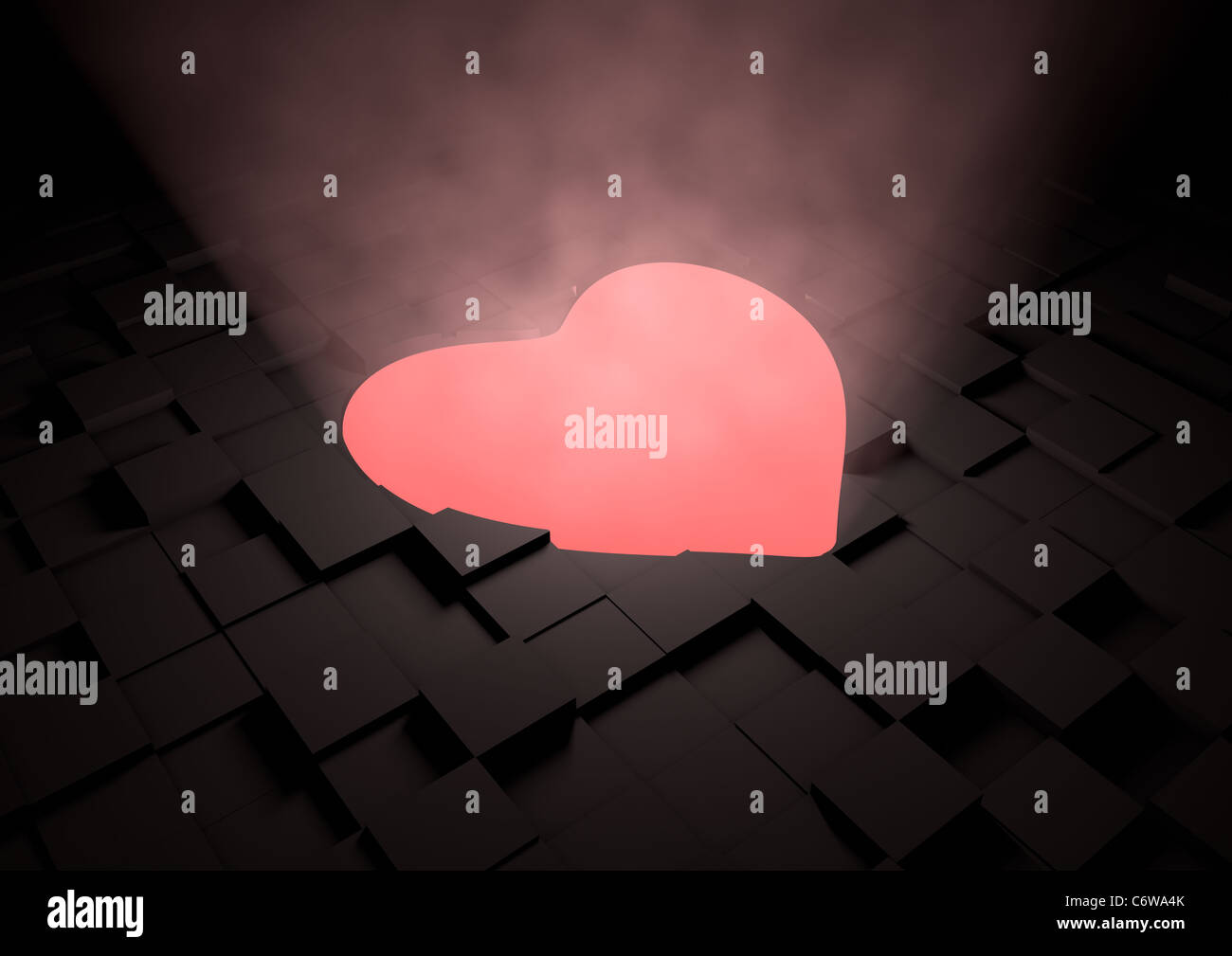 render of a glowing heart Stock Photo - Alamy