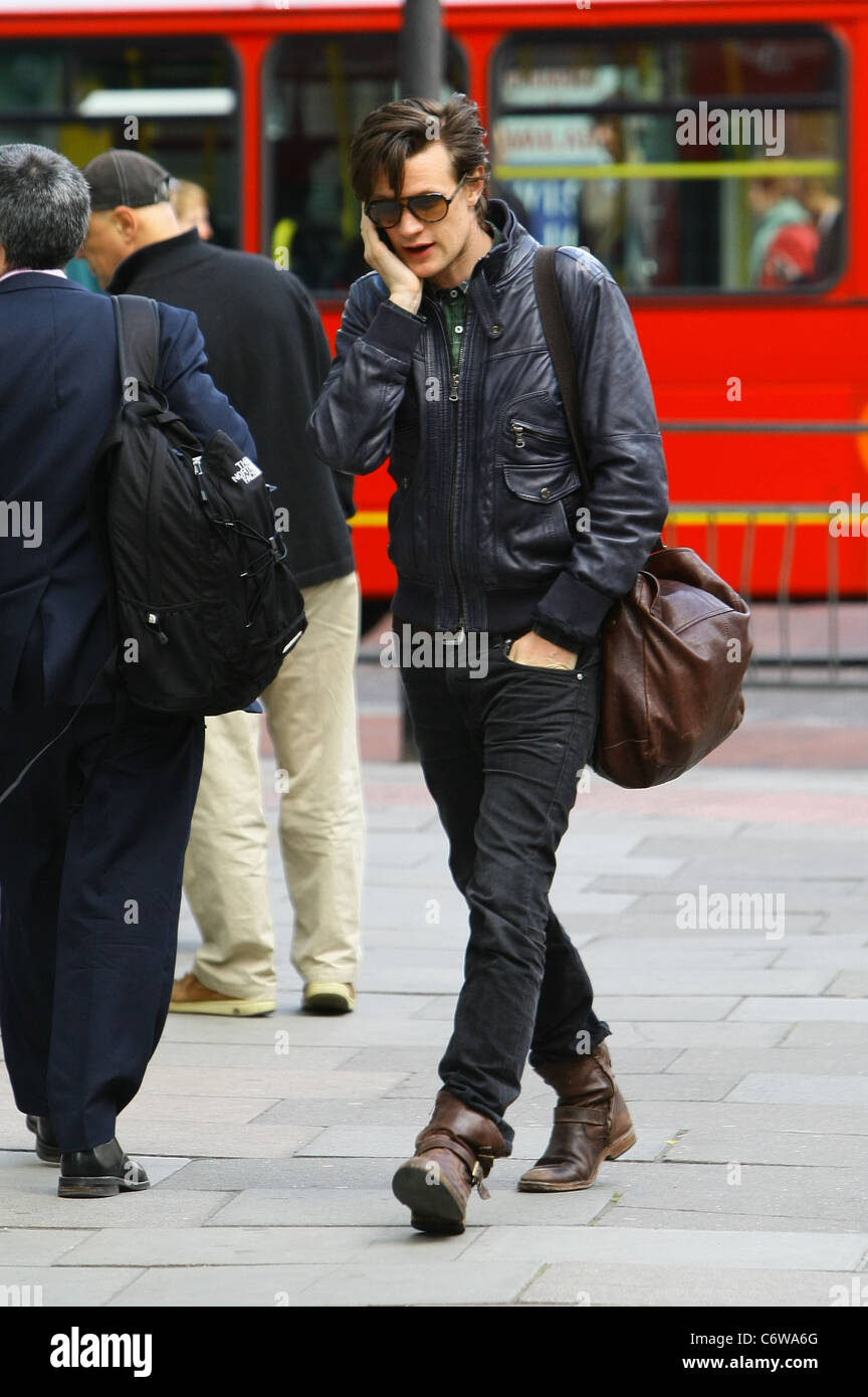 Matt Smith on his way to the an office building London, England - 12.05 ...