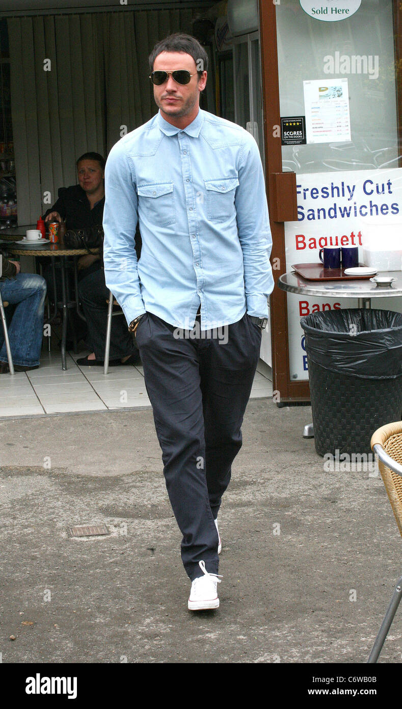 Jack Tweed takes a break from recording a feature outside the ITV ...