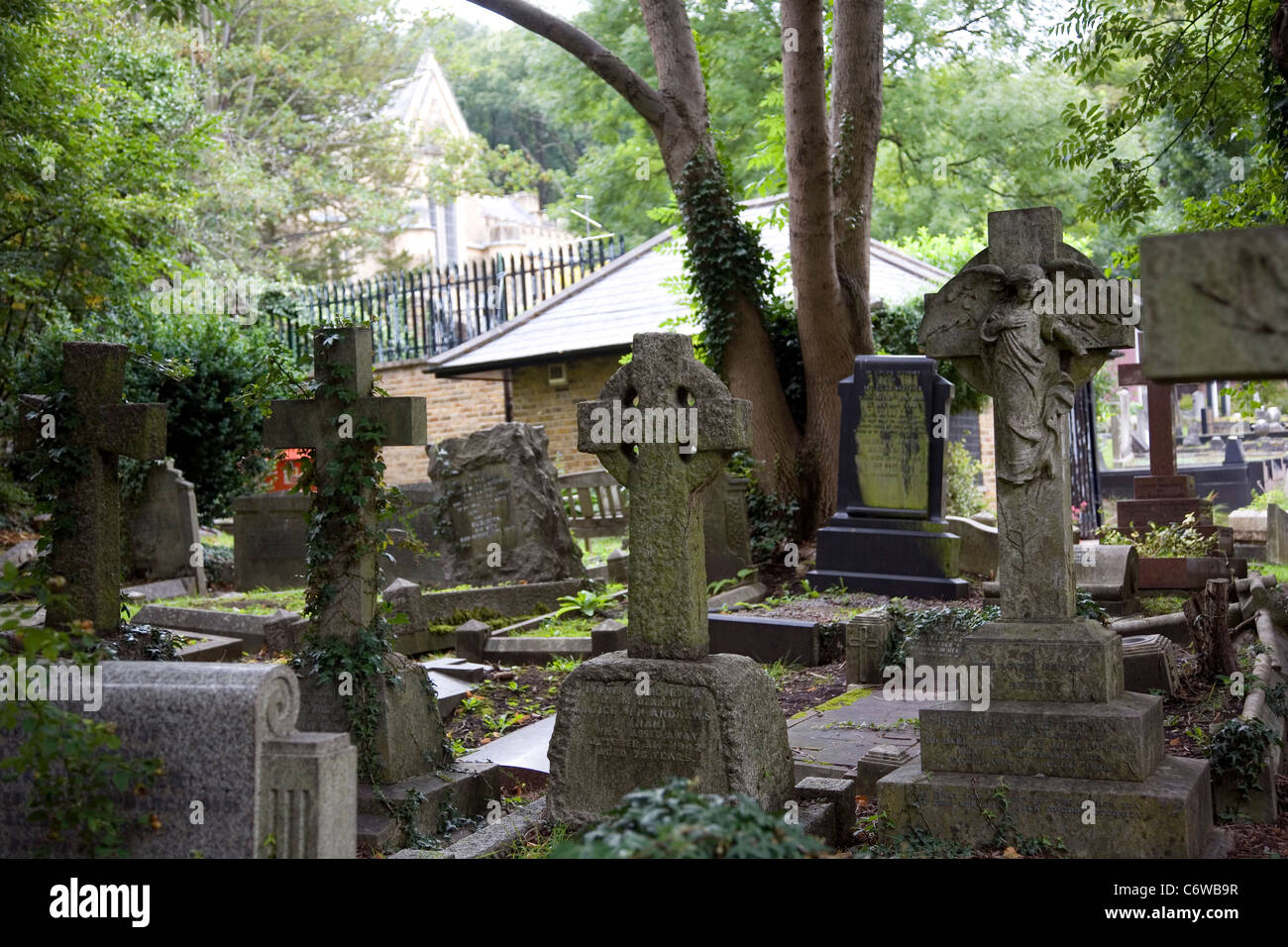 Highgate Cemetery Gravestombstones Stock Photo - Alamy
