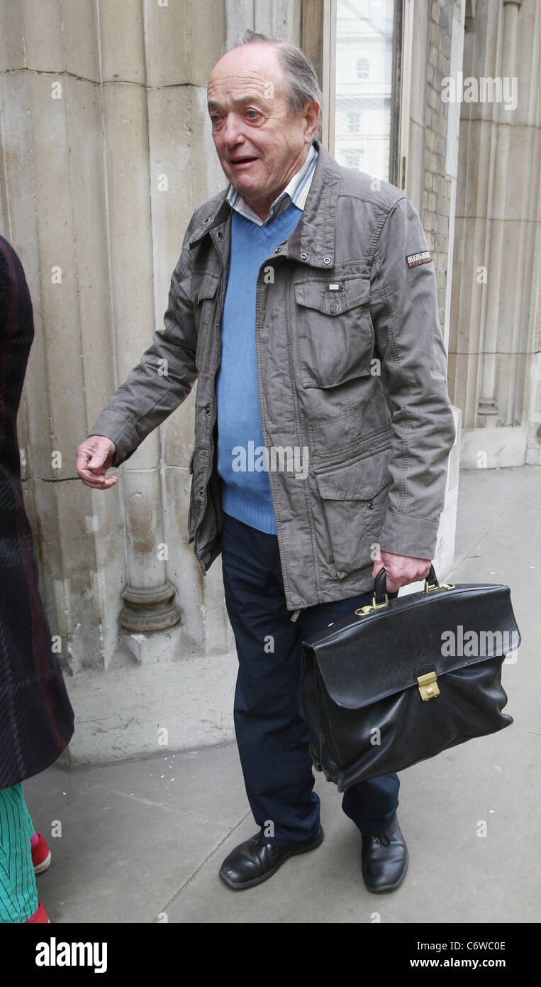 James Bolam Cast of New Tricks arriving at a building to read through a ...