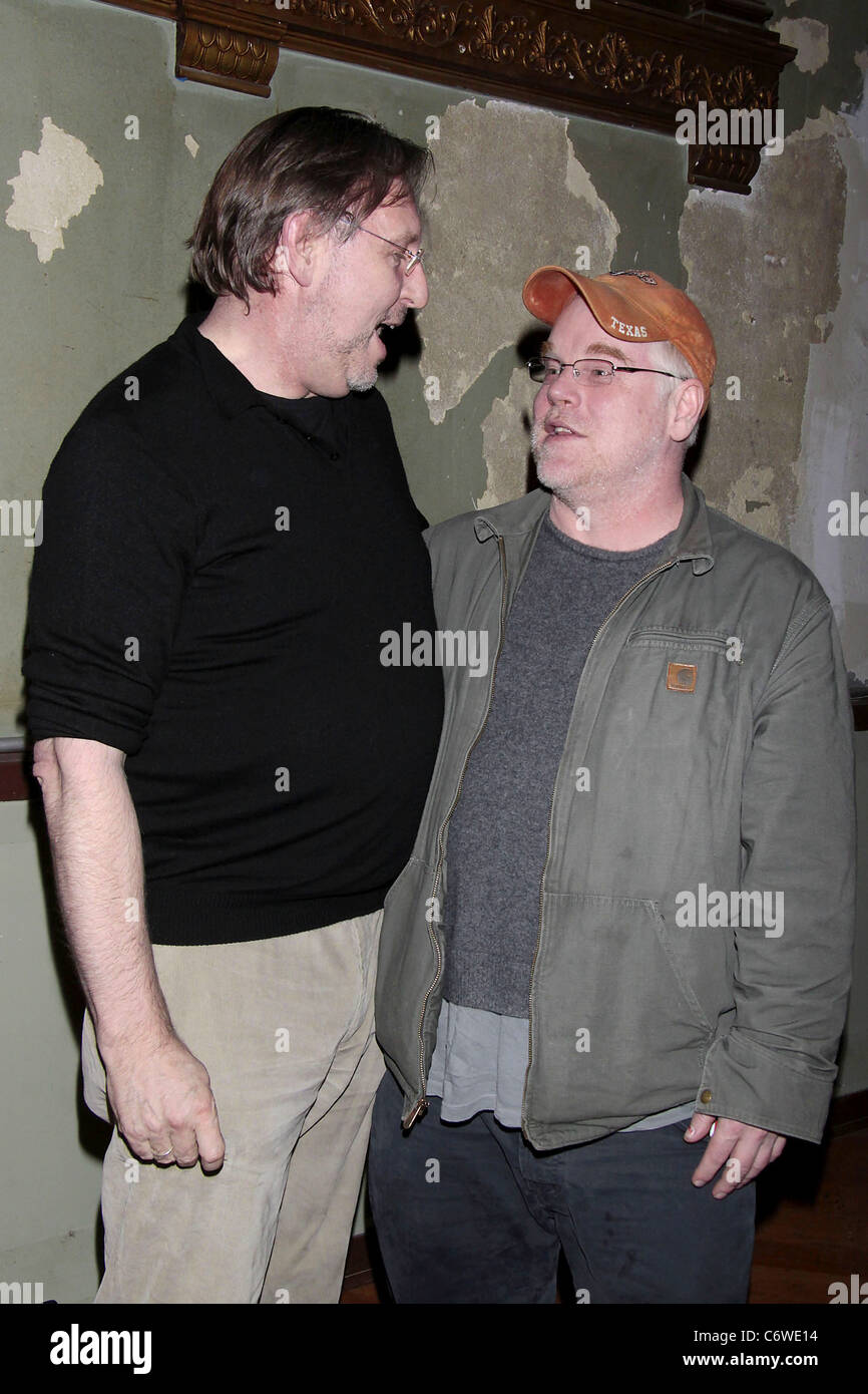 Mark Wing-Davey and Philip Seymour Hoffman attending the opening night ...
