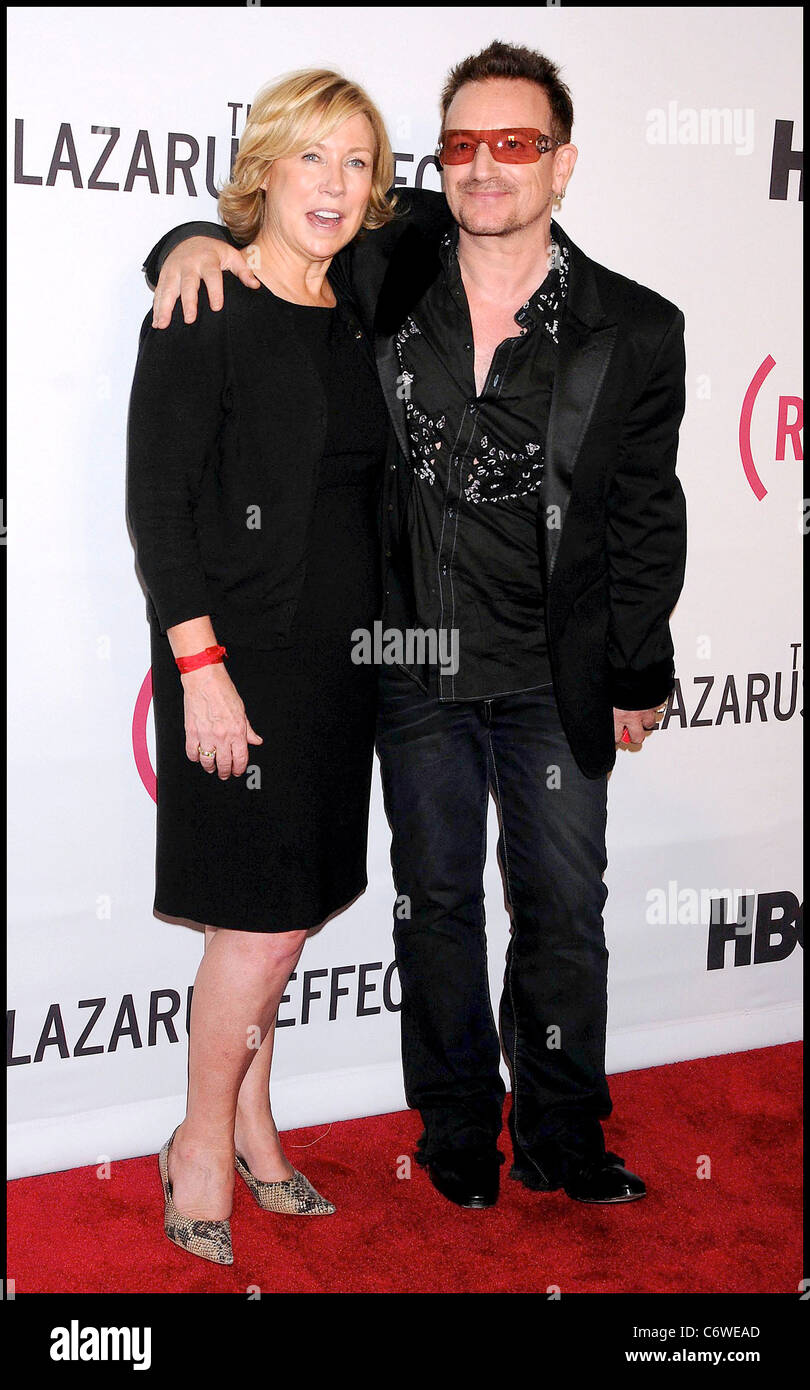 Susan Smith and Bono The New York premiere of 'The Lazarus Effect' held ...