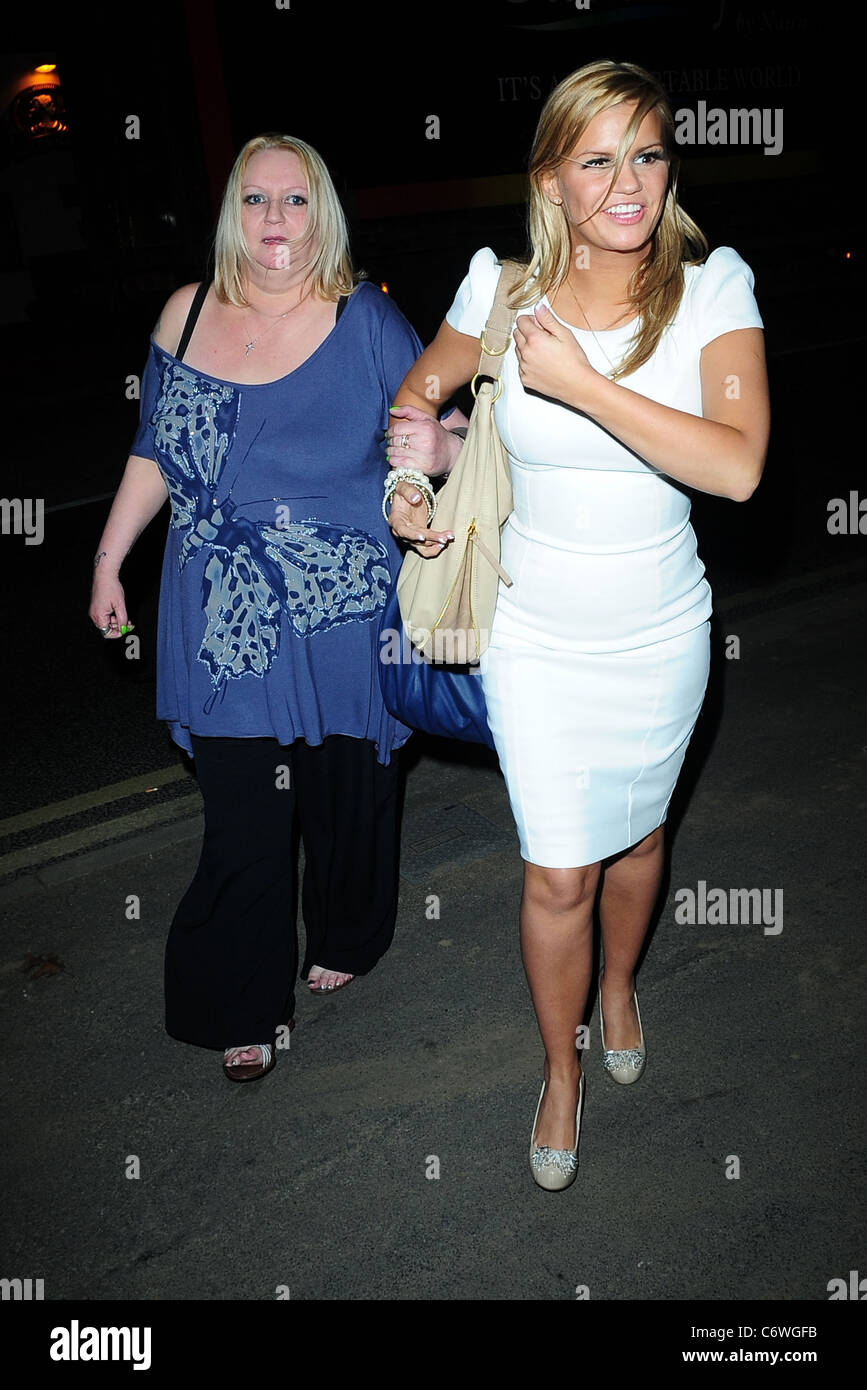 Kerry Katona and her mother Sue leaving 'The White Apron' in Warrington ...