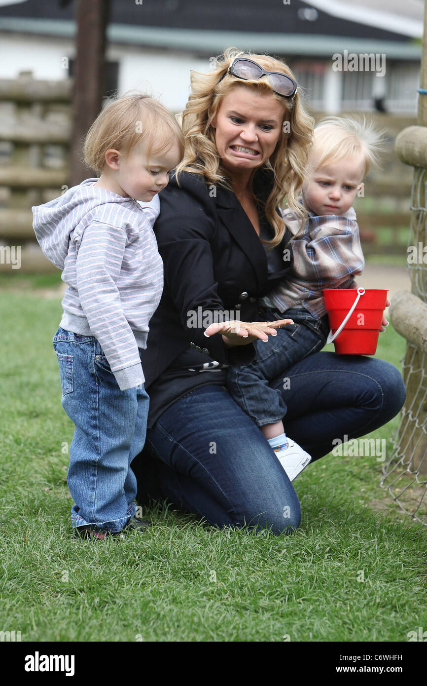 Kerry Katona visits Christmas Tree farm with her son Max and daughter ...