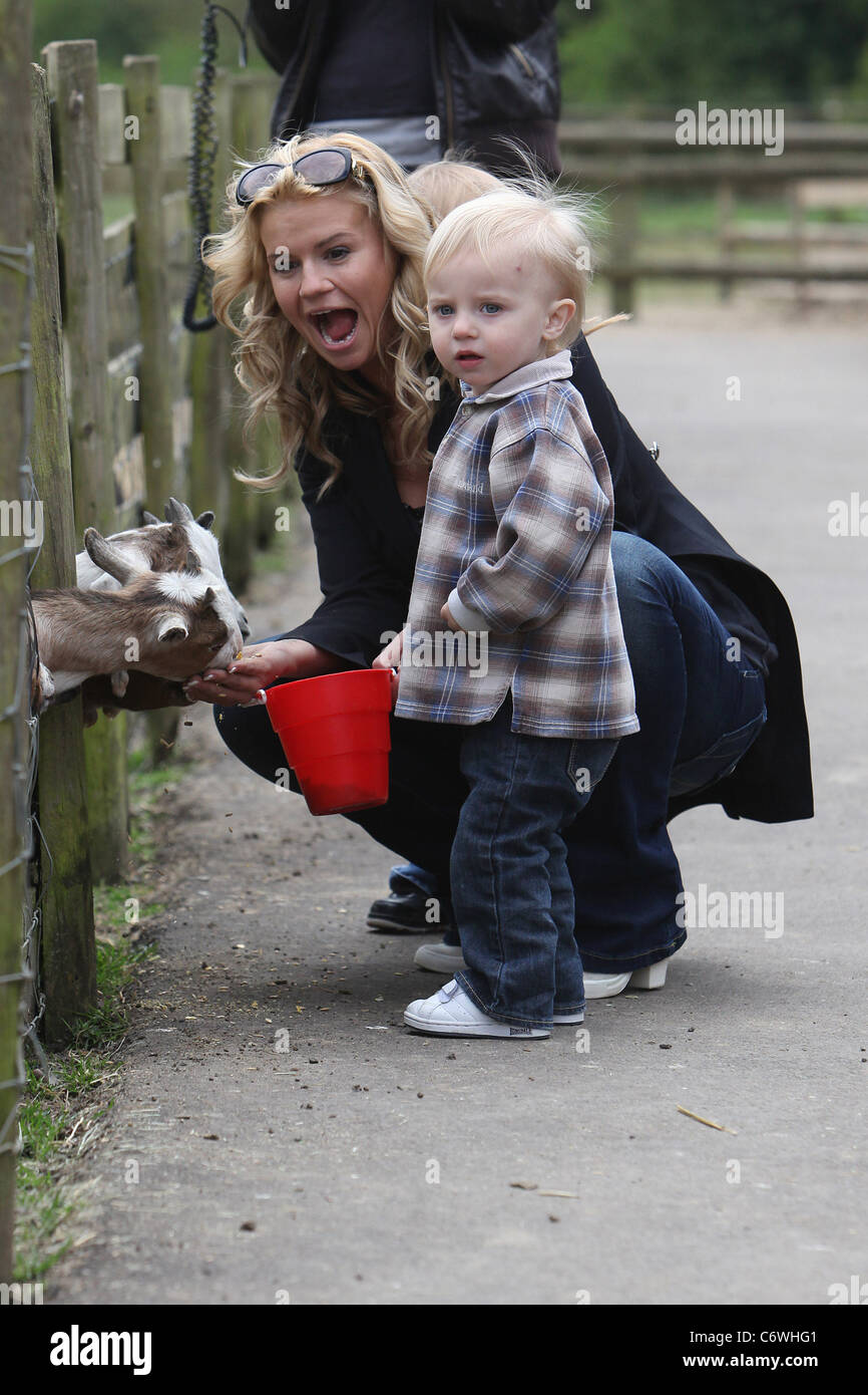 Kerry Katona visits Christmas Tree farm with her son Max Kent, England ...