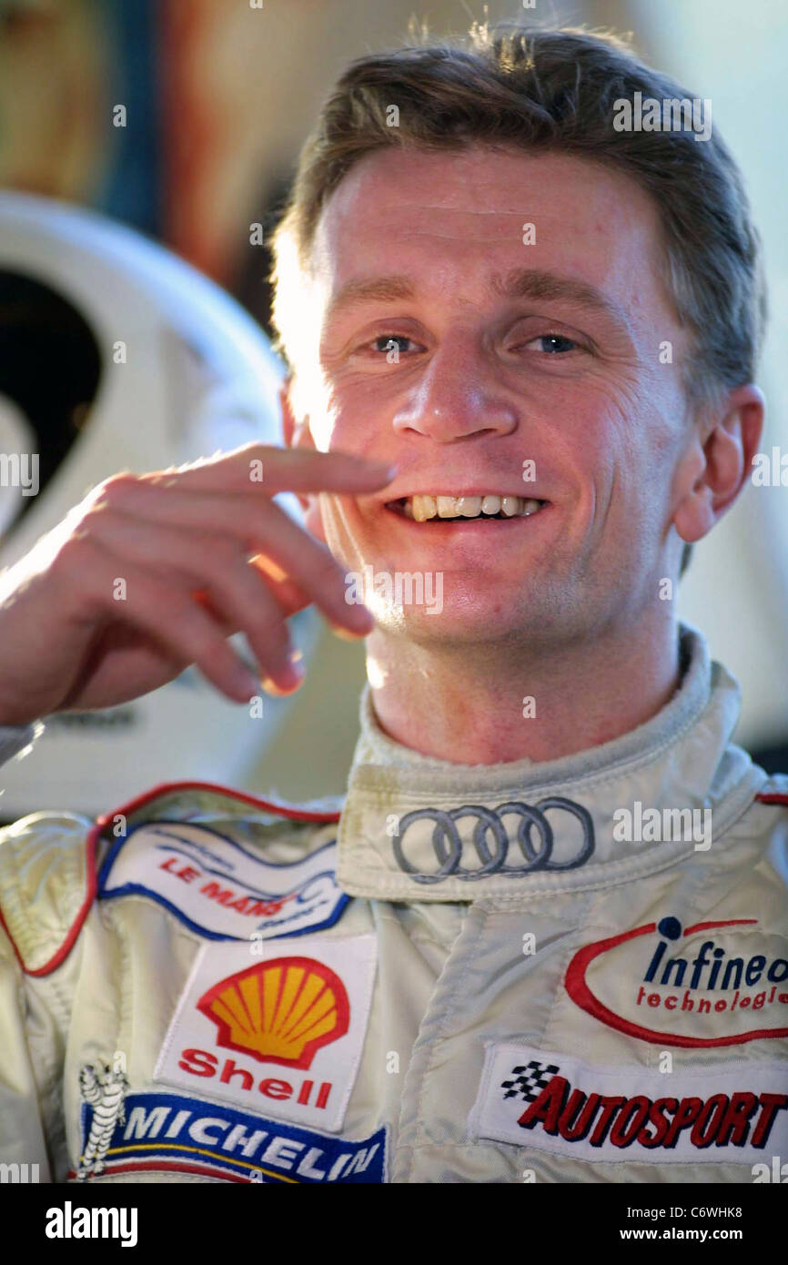 Audi racing driver Allan McNish at Knockhill racing circuit in Fife ...
