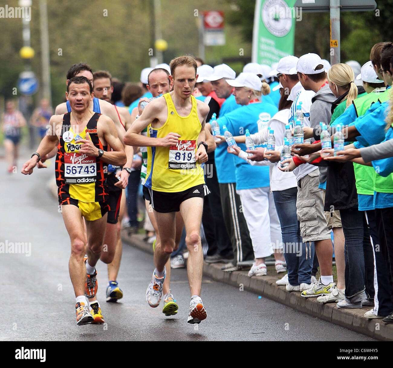 The Elite men competing in the 2010 Virgin London Marathon London ...