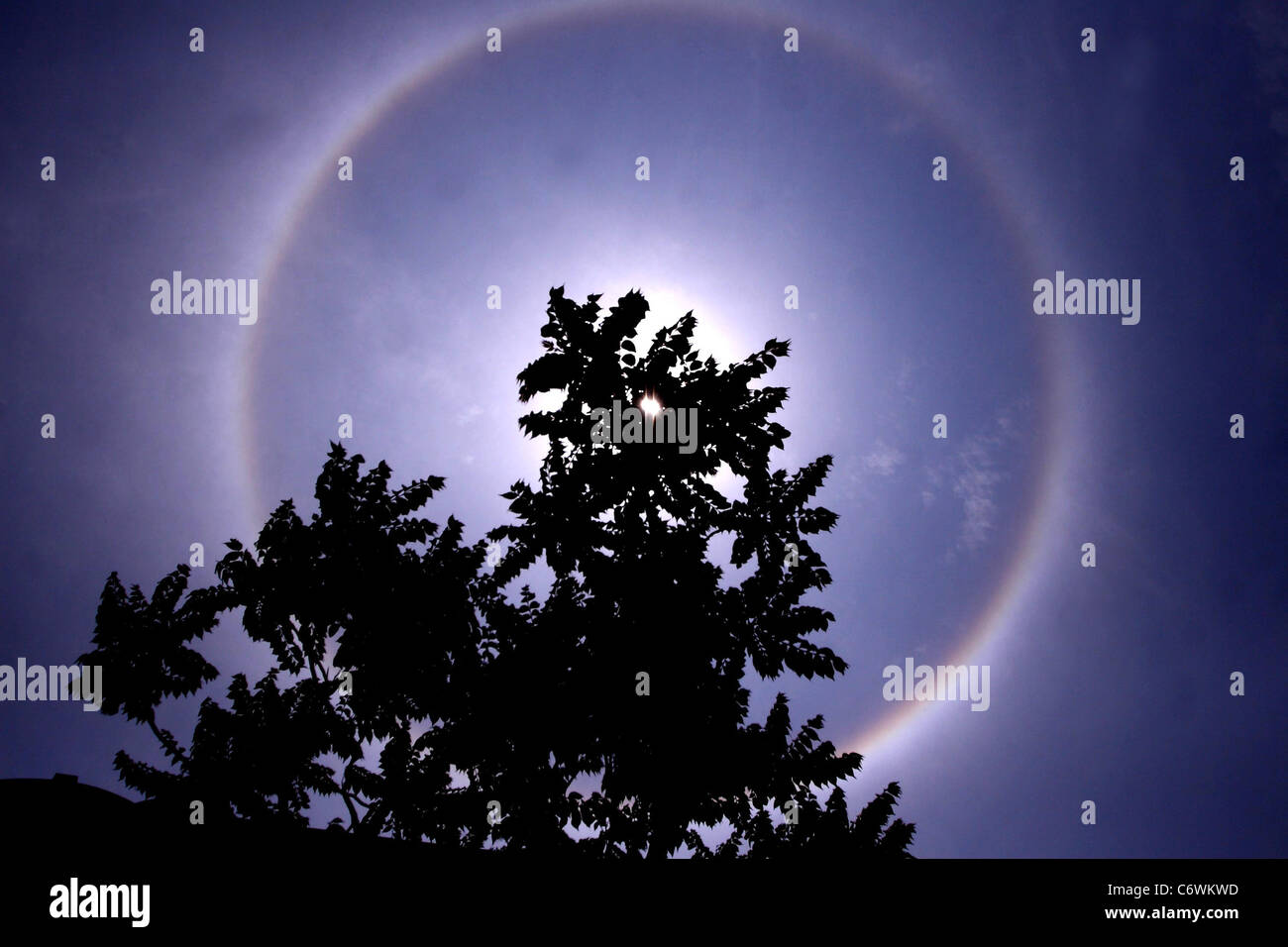 A solar halo is captured on camera in Fuzhou, China Stock Photo - Alamy