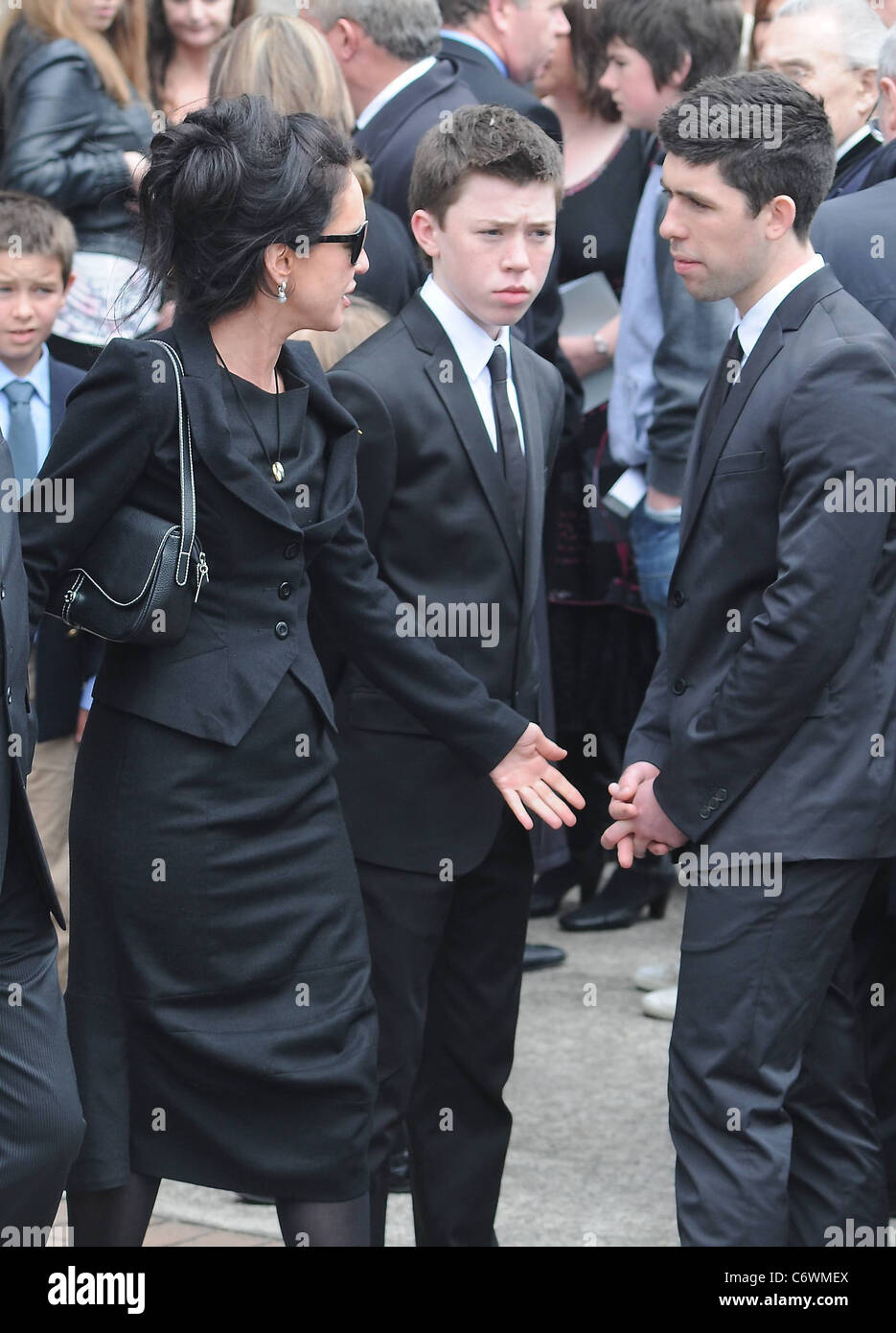 Morah Ryan, Elliot Ryan, Rex Ryan The funeral of RTE broadcaster Gerry ...