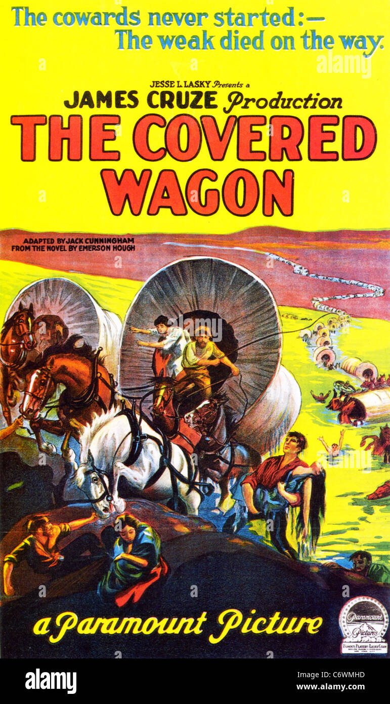 THE COVERED WAGON later issue poster for 1923 Paramount film with J ... THE COVERED WAGON later issue poster for 1923 Paramount film with J ...