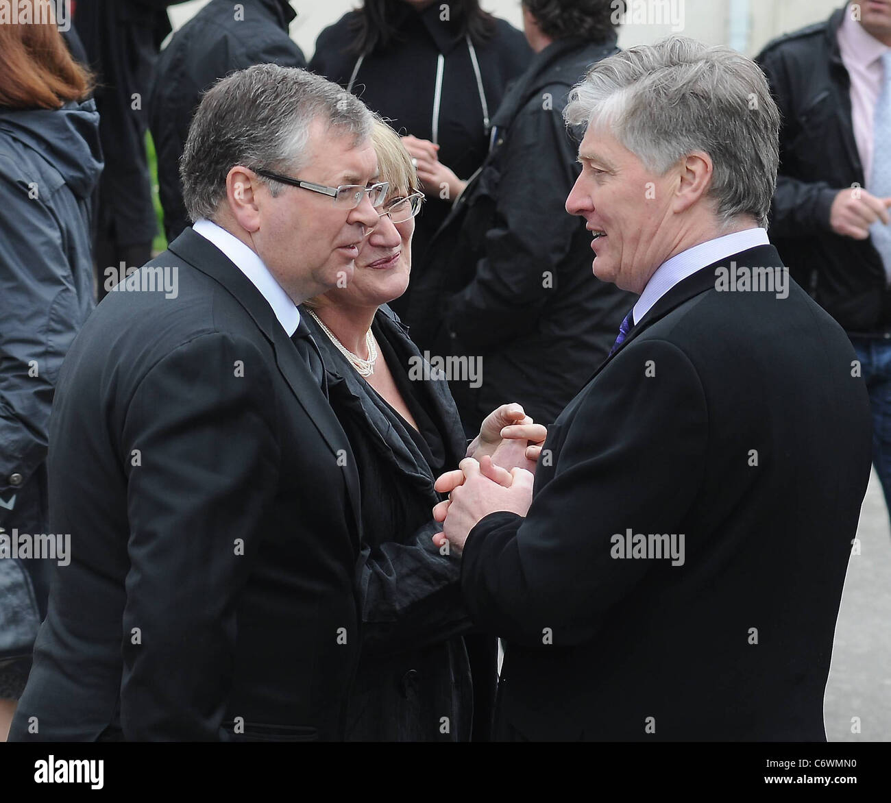 Joe Duffy, Pat Kenny The funeral of RTE broadcaster Gerry Ryan at the ...