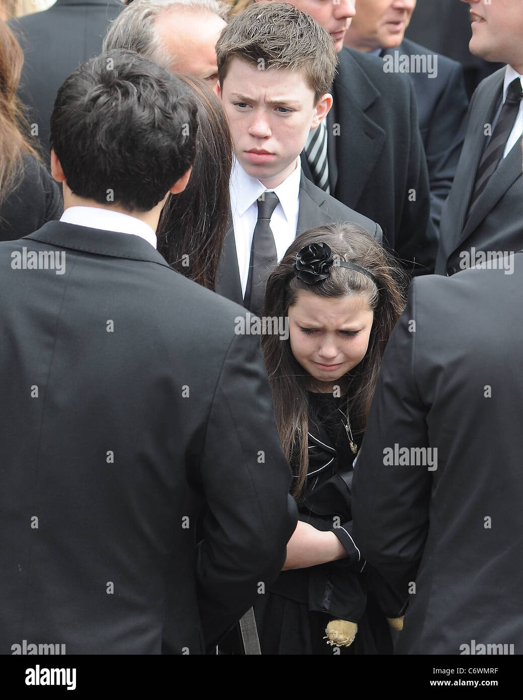 Elliot Ryan, Babette Ryan The funeral of RTE broadcaster Gerry Ryan at ...