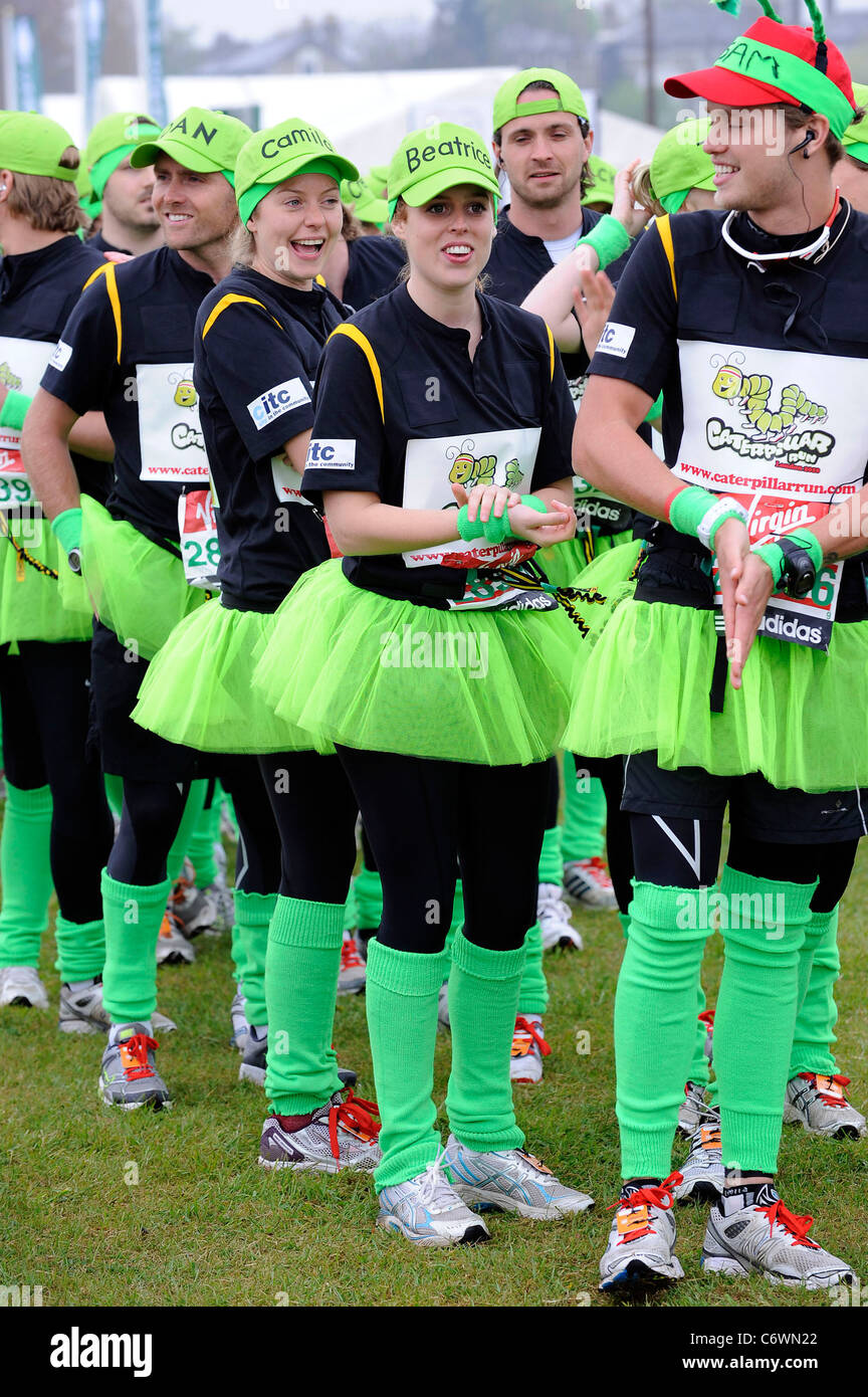 Princess Beatrice at the start of the 2010 London Marathon, with her ...